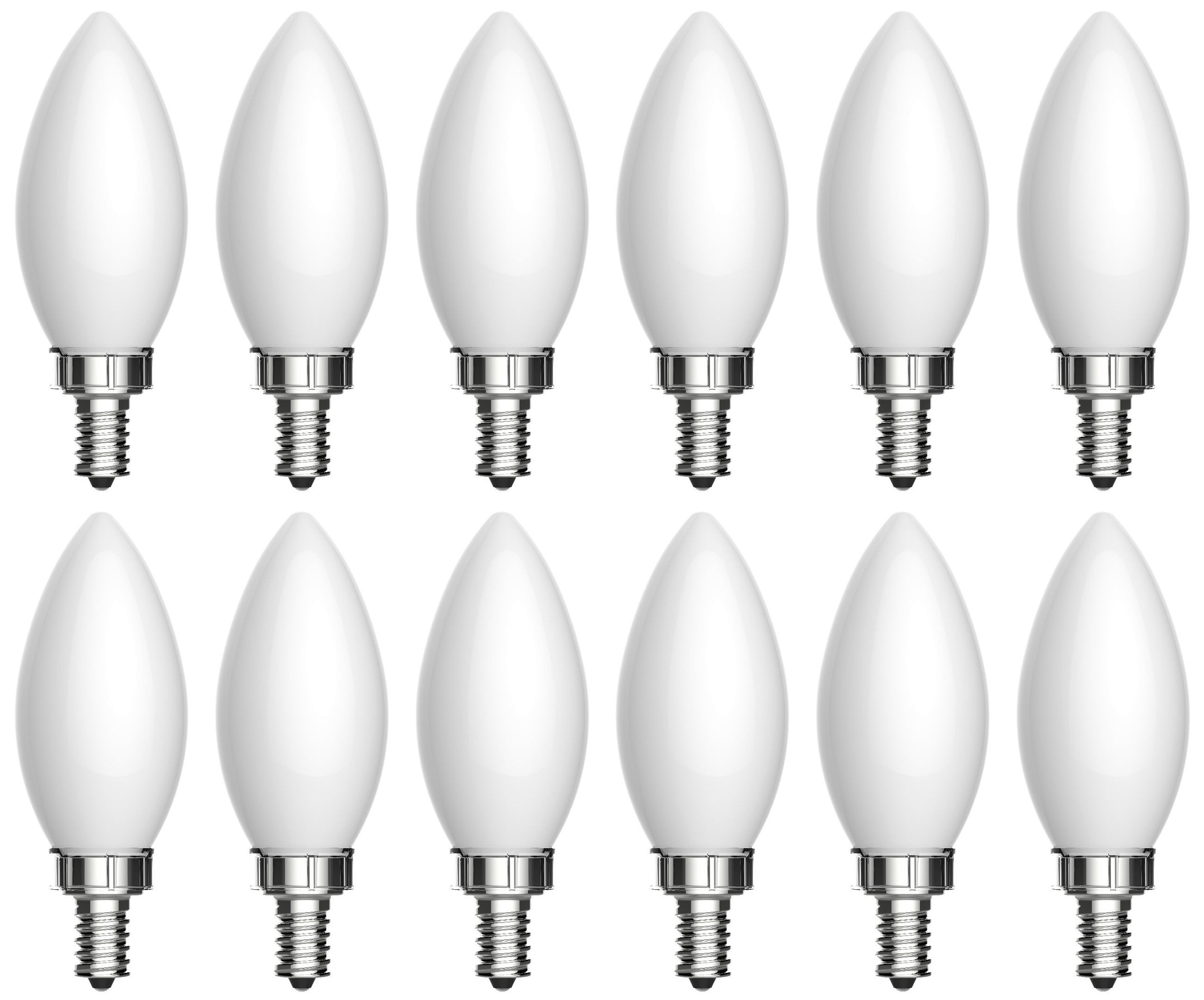 (case of 12) GE Lighting LED Decorative Chandelier Light Bulb, 3.5 watt ...