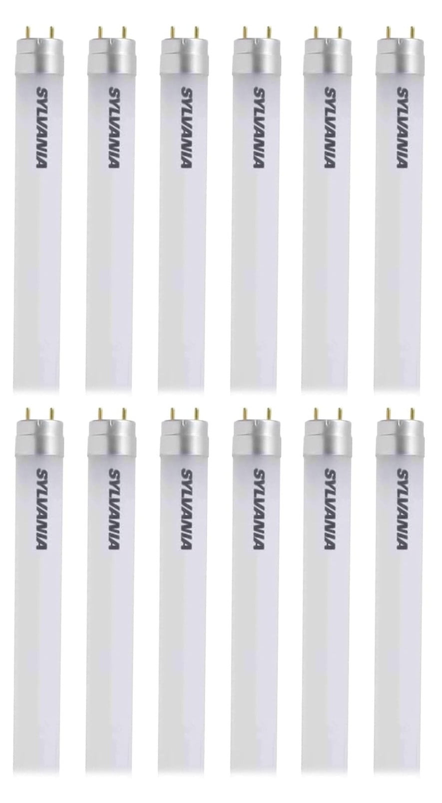 (case of 12) Sylvania Substitube Plug & Play 48 inch LED T8 Tube, 5000K ...