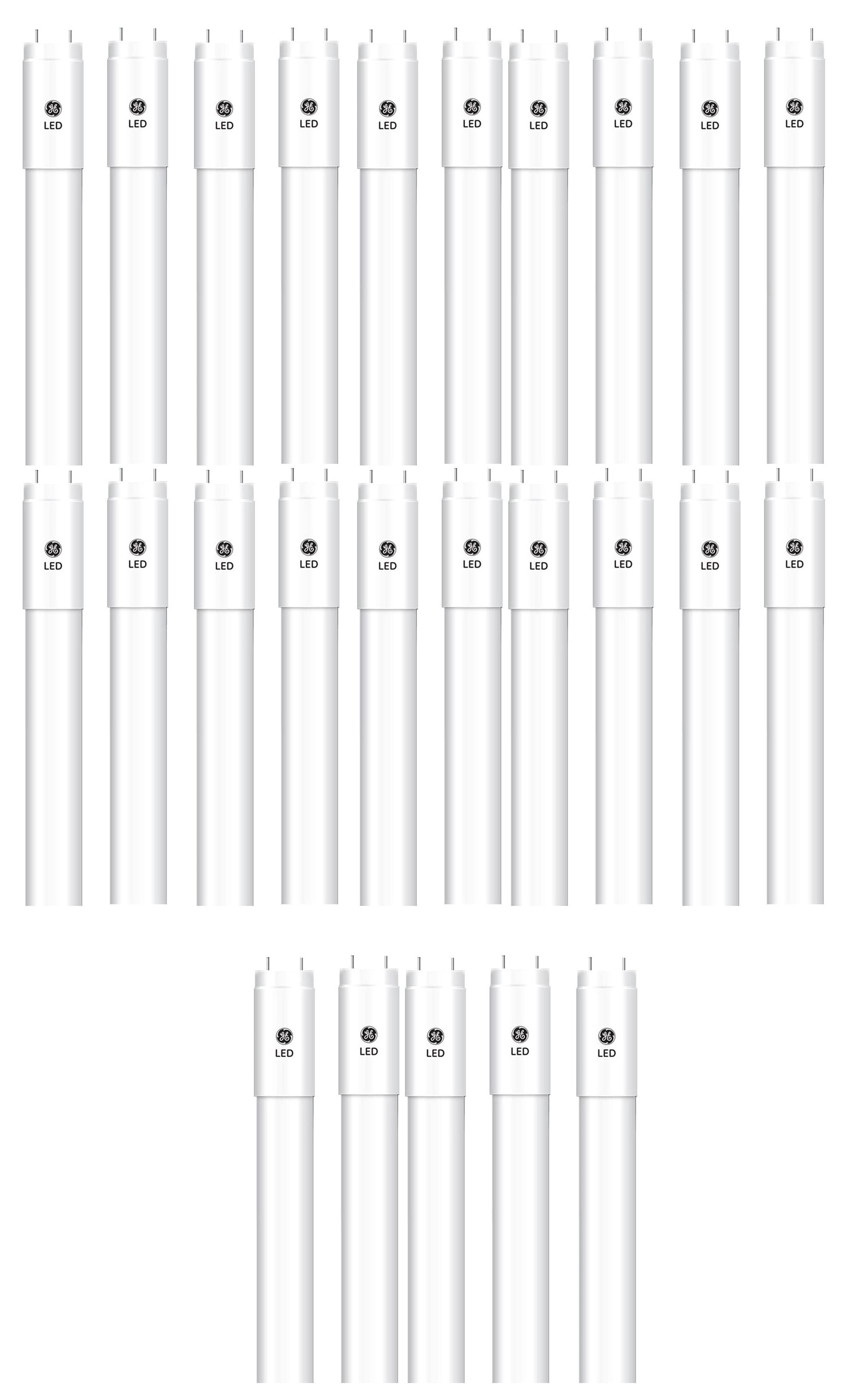 (case of 25) GE 93138242 LED Type B Double Ended T8 Glass Tube, 48 inch ...