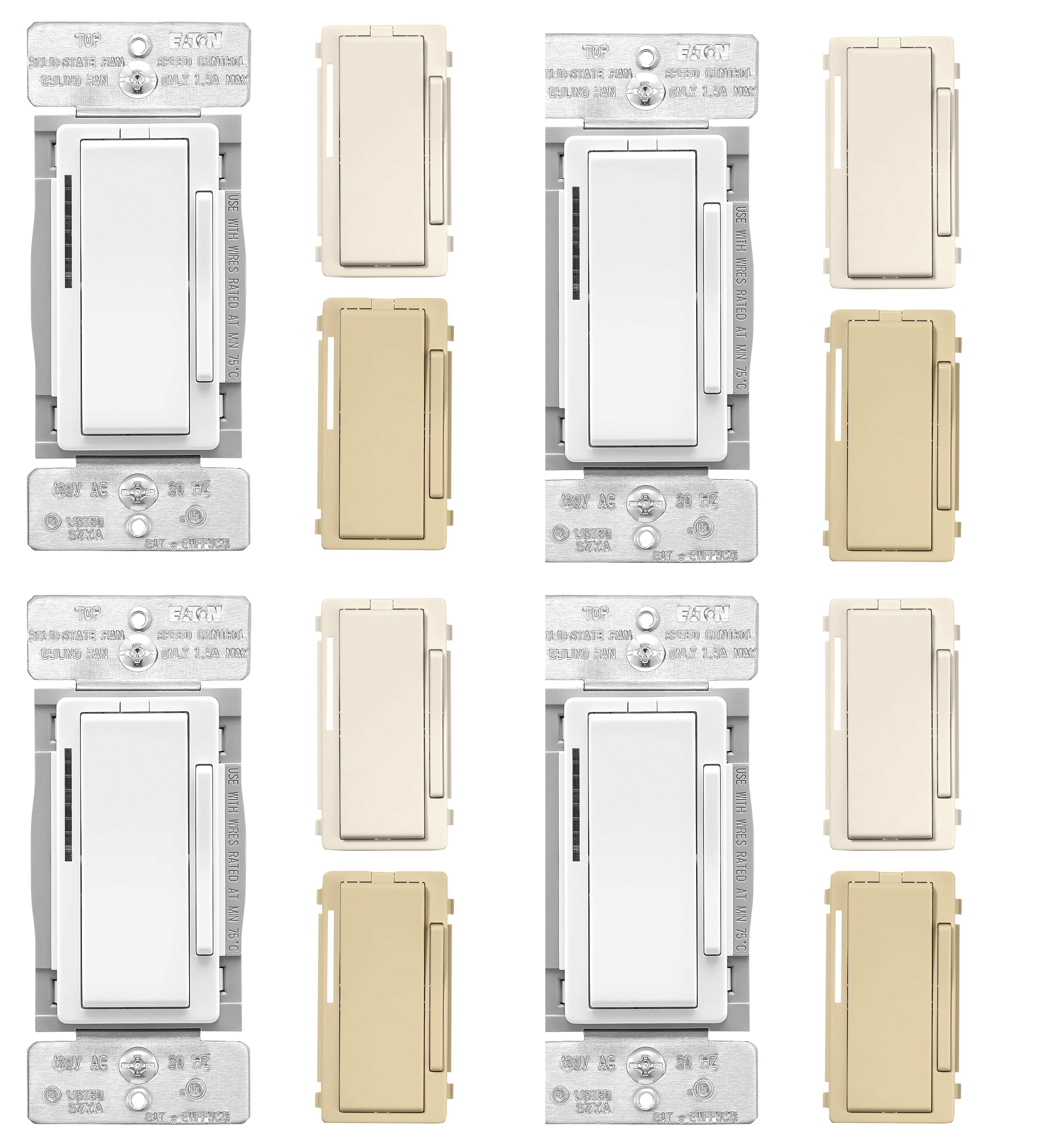 (case of 4) Eaton EWFFSC15-C2-BX-L Wi-Fi Smart Fan Speed Control ...