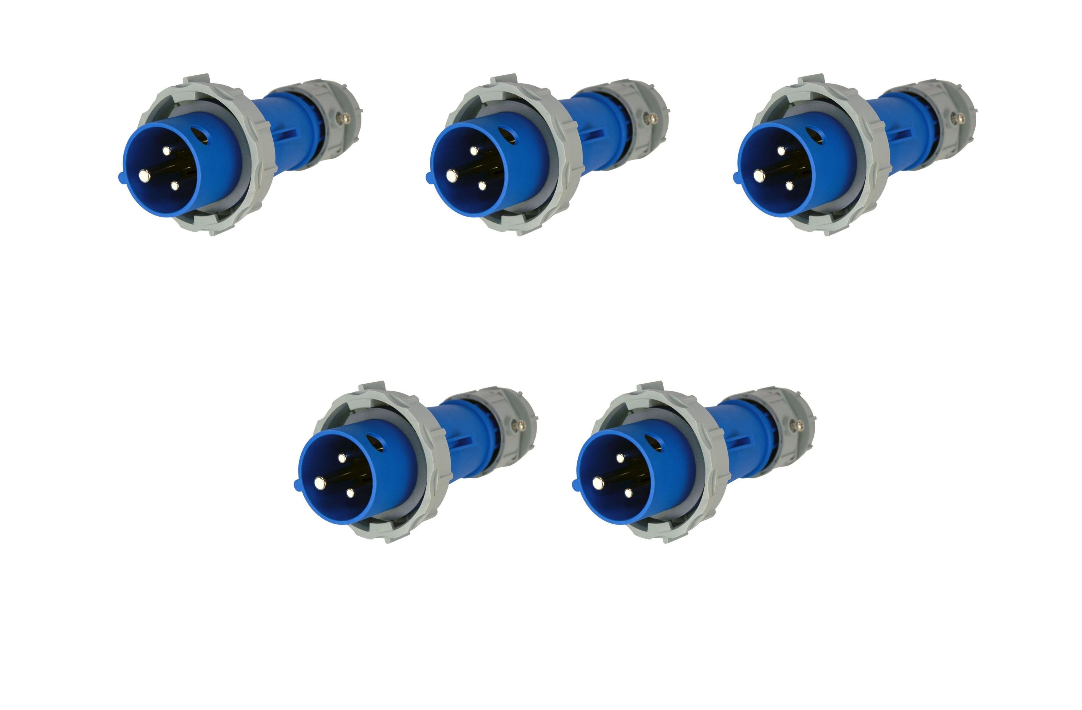 (case of 5) EATON Arrow Hart AH320P6W Pin and Sleeve Plug, 20A 250V ...