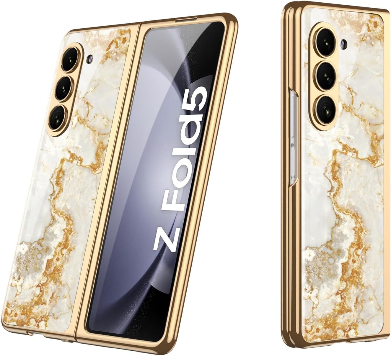 case for Galaxy Z Fold 5 Case - Ultra-Thin Electroplated Frame with ...