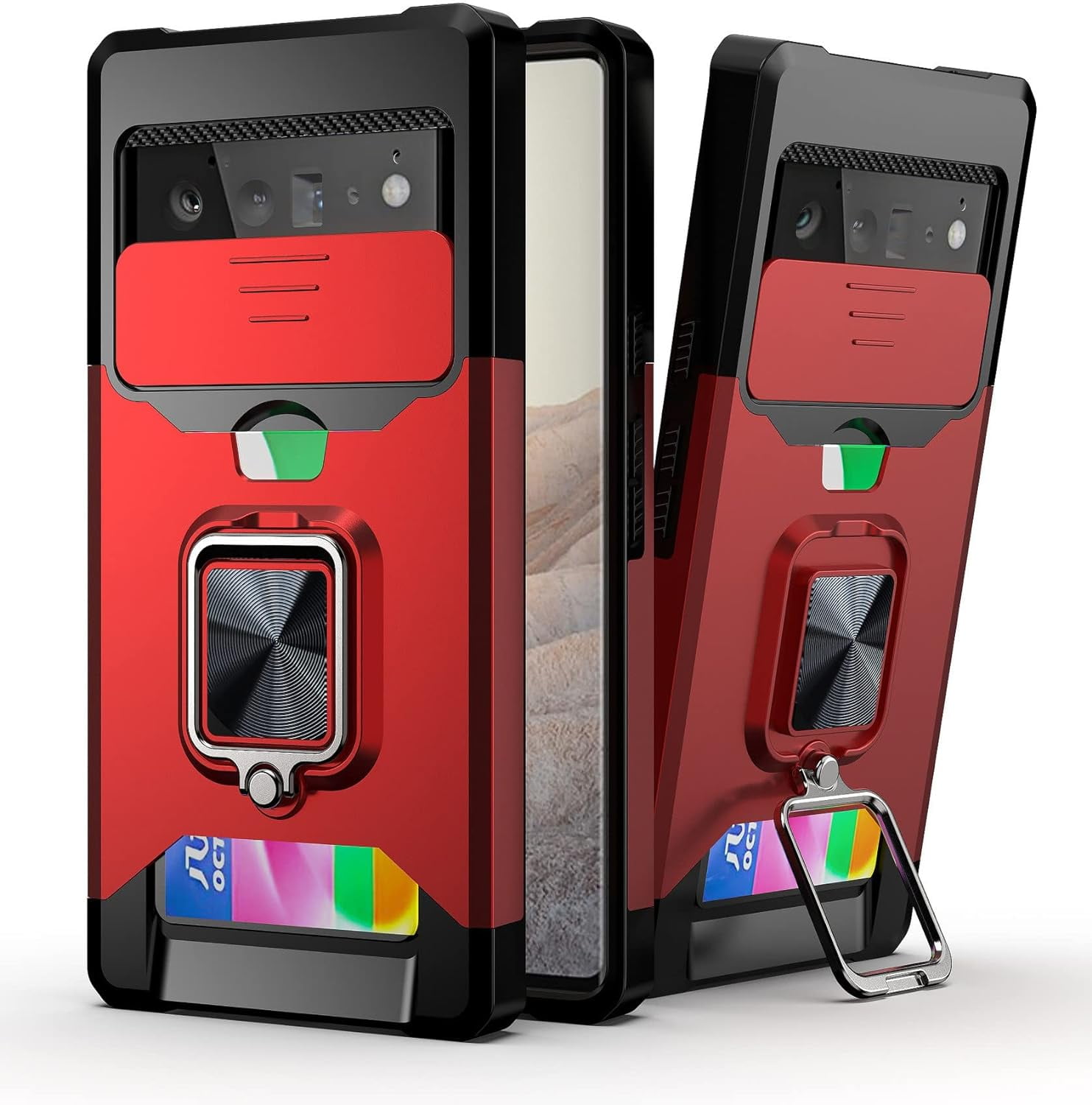 case for Google Pixel 6 Pro 2021 Case with Camera Cover & Kickstand ...