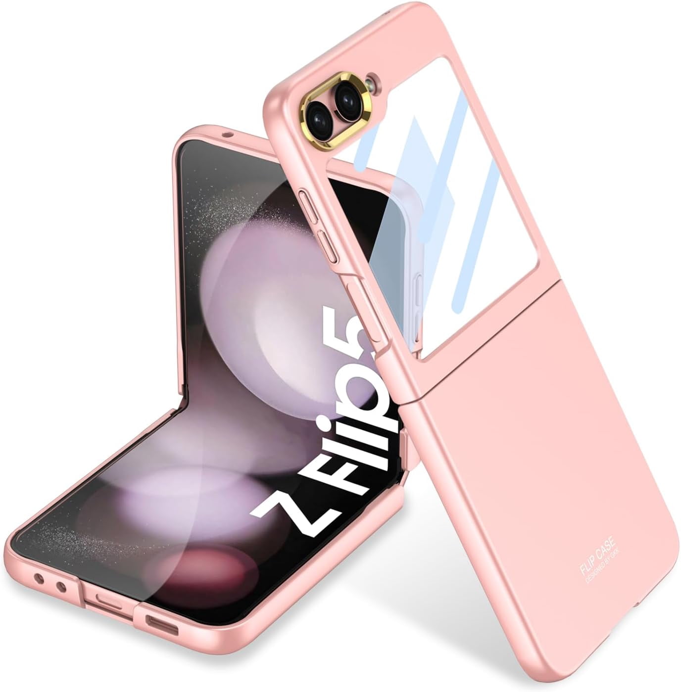 case for Z Flip 5 Case - Ultra-Thin Folding Shell with Electroplated ...