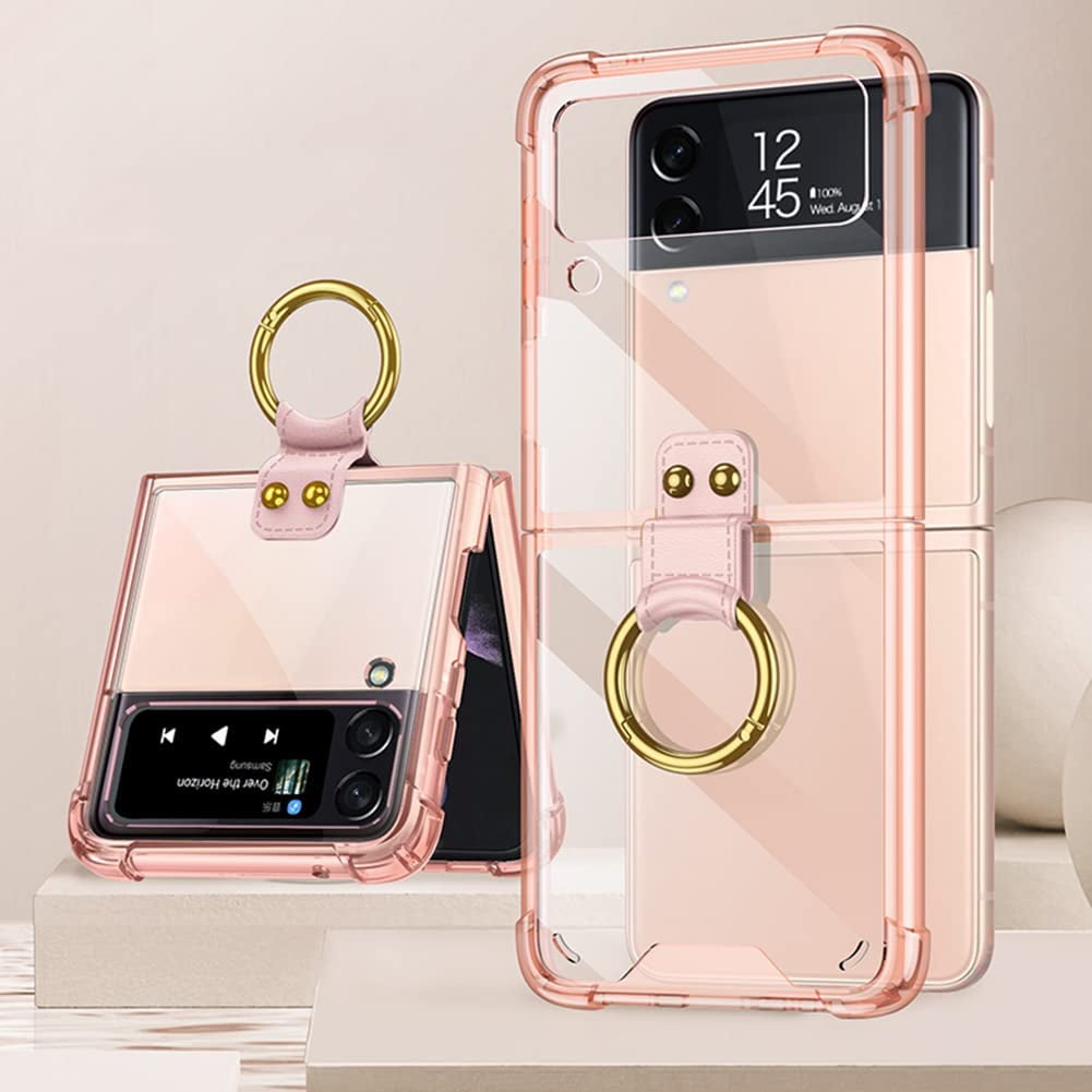case for Samsung Z Flip 3 Case, Galaxy Z Flip 3 Case with Ring ...