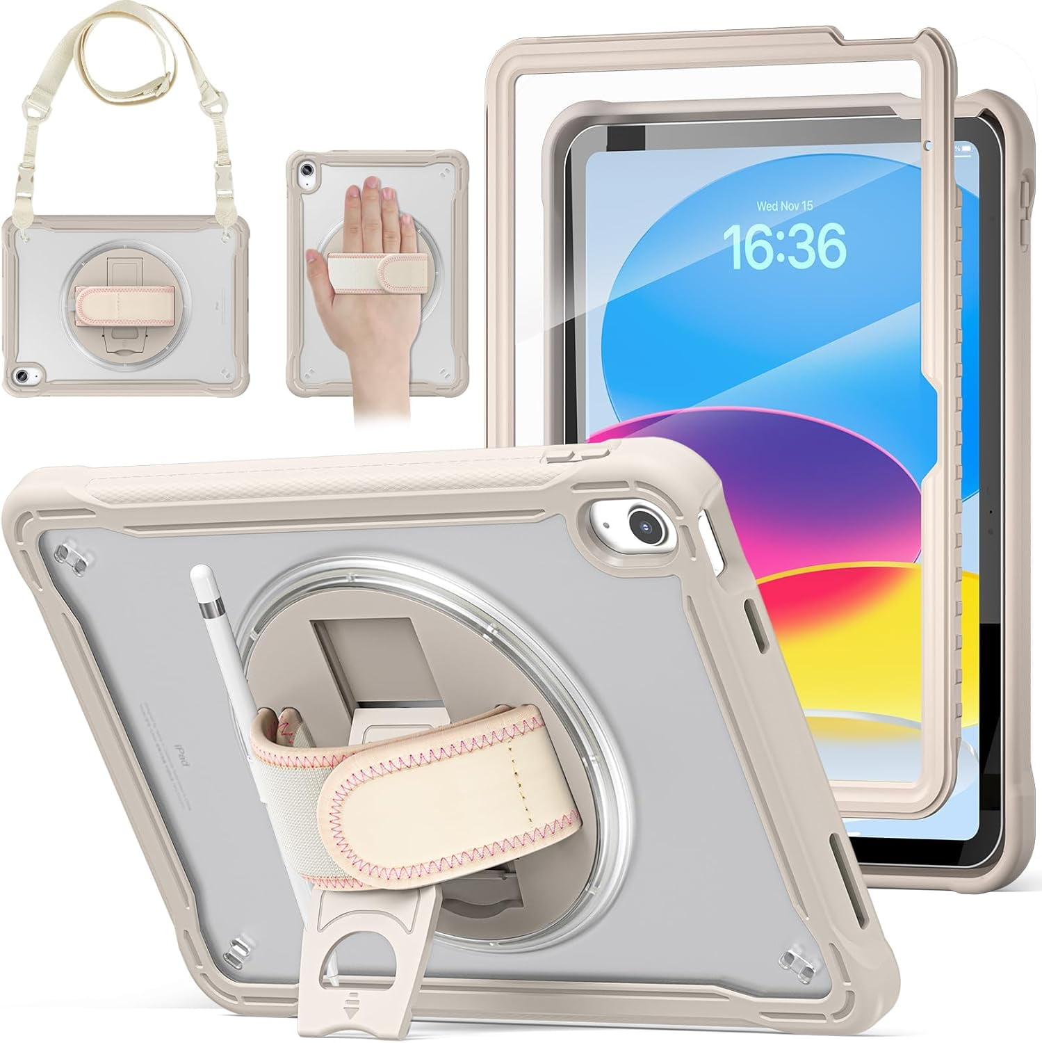 case for iPad (A16) 11th/10th Generation 11/10.9 inch 2025/2022,Rugged ...