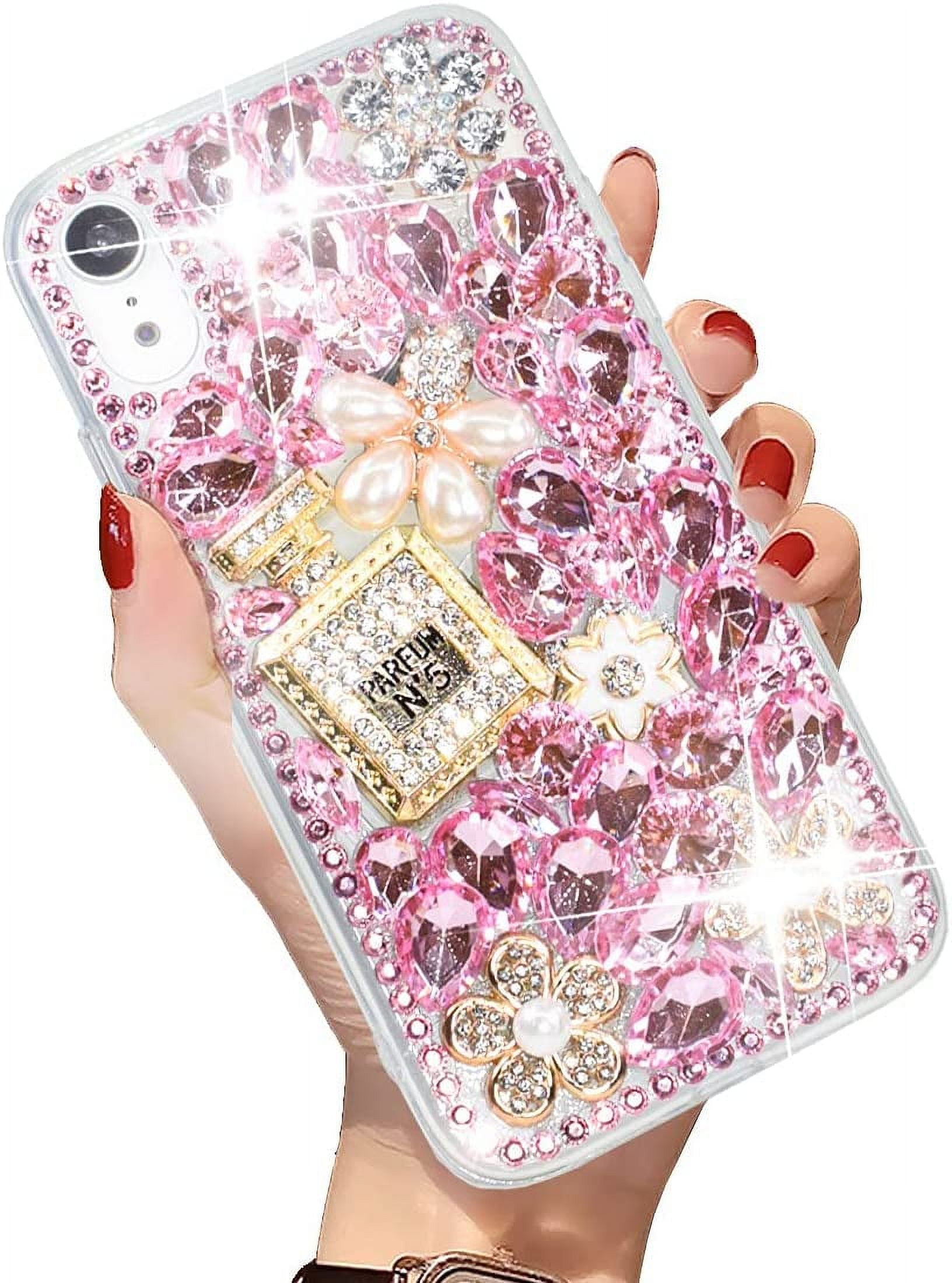 case for iPhone XR Shiny Rhinestone Case for Girls Fashion Luxury Bling Bling Diamond Rhinestone ...