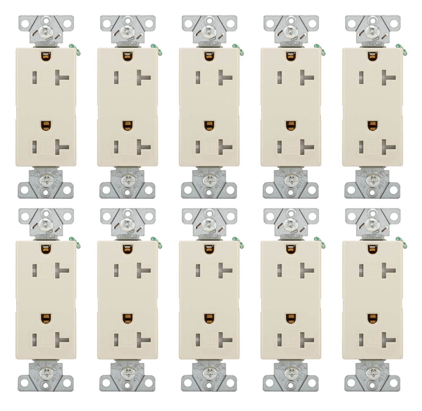 (case of 10) Eaton TR6352LA-BOX Tamper Resistant Commercial Grade ...