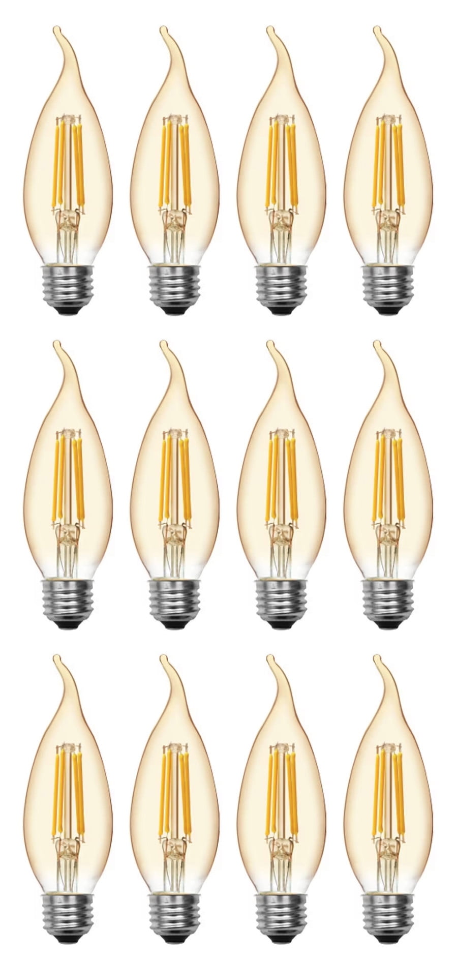 (case of 12 bulbs) GE Vintage LED Decorative Light Bulbs, 5.5 Watts (60 ...