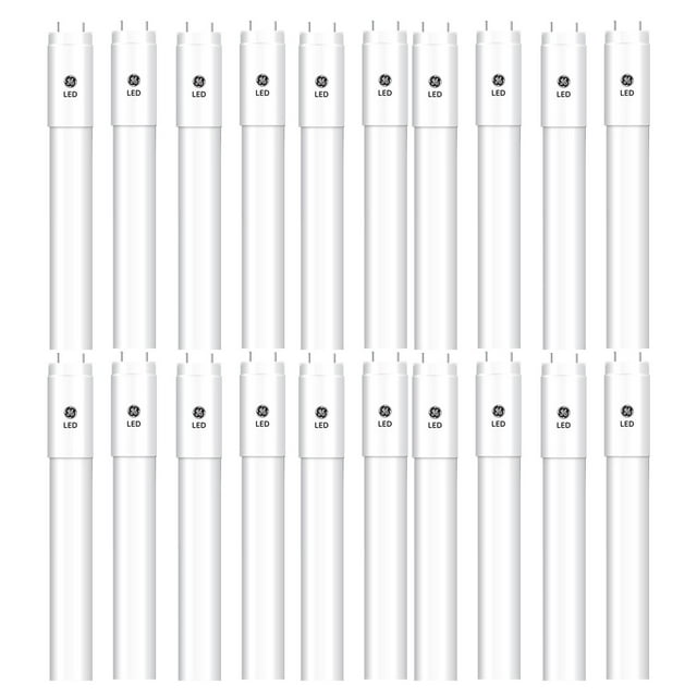 (case of 20 tubes) GE 34280 LED10ET8/G/4/840 Glass LED Tube Lamp, Plug ...