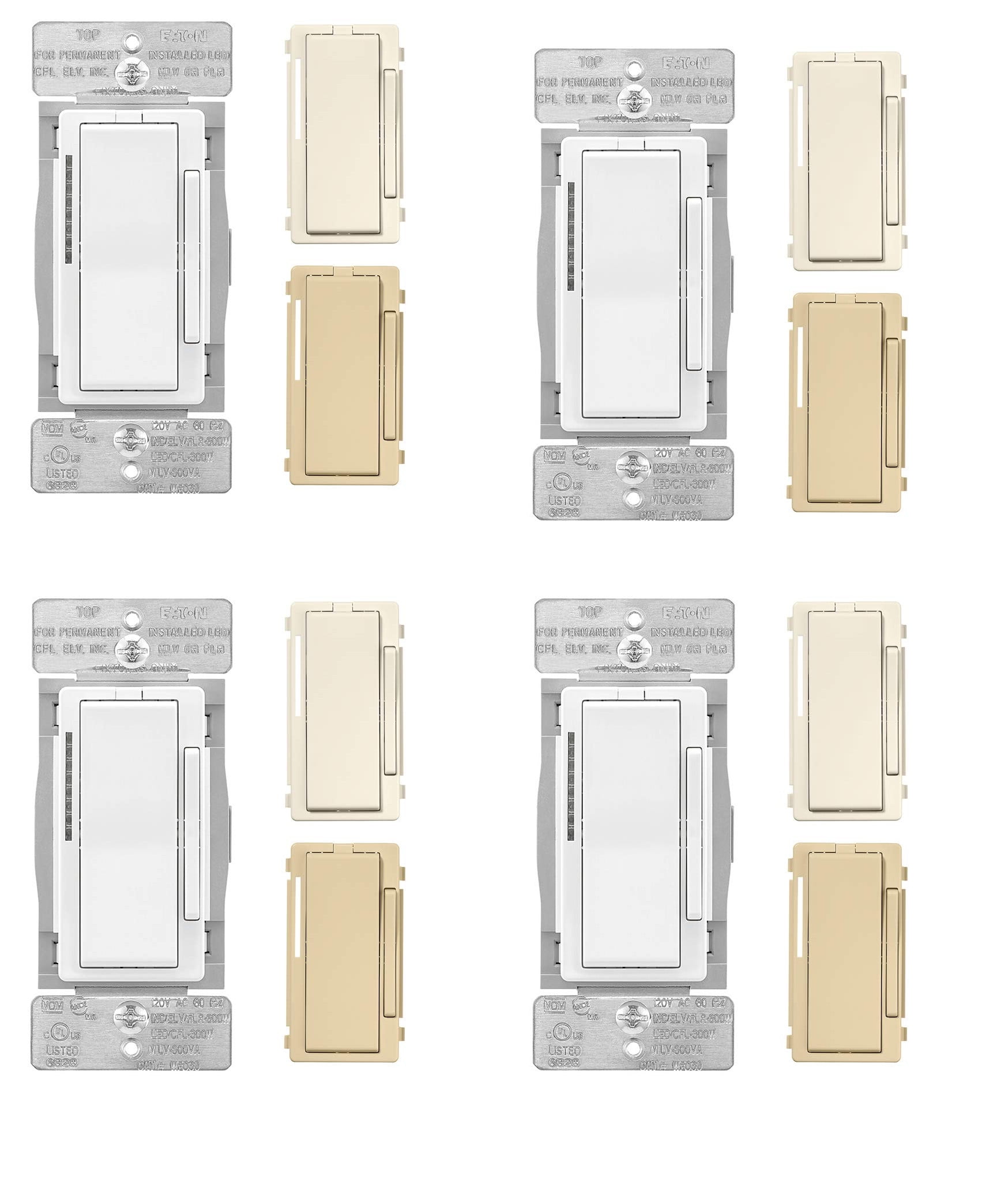 (case of 4) Eaton WFD30-C2 Wi-Fi Smart Universal Dimmer Works with ...