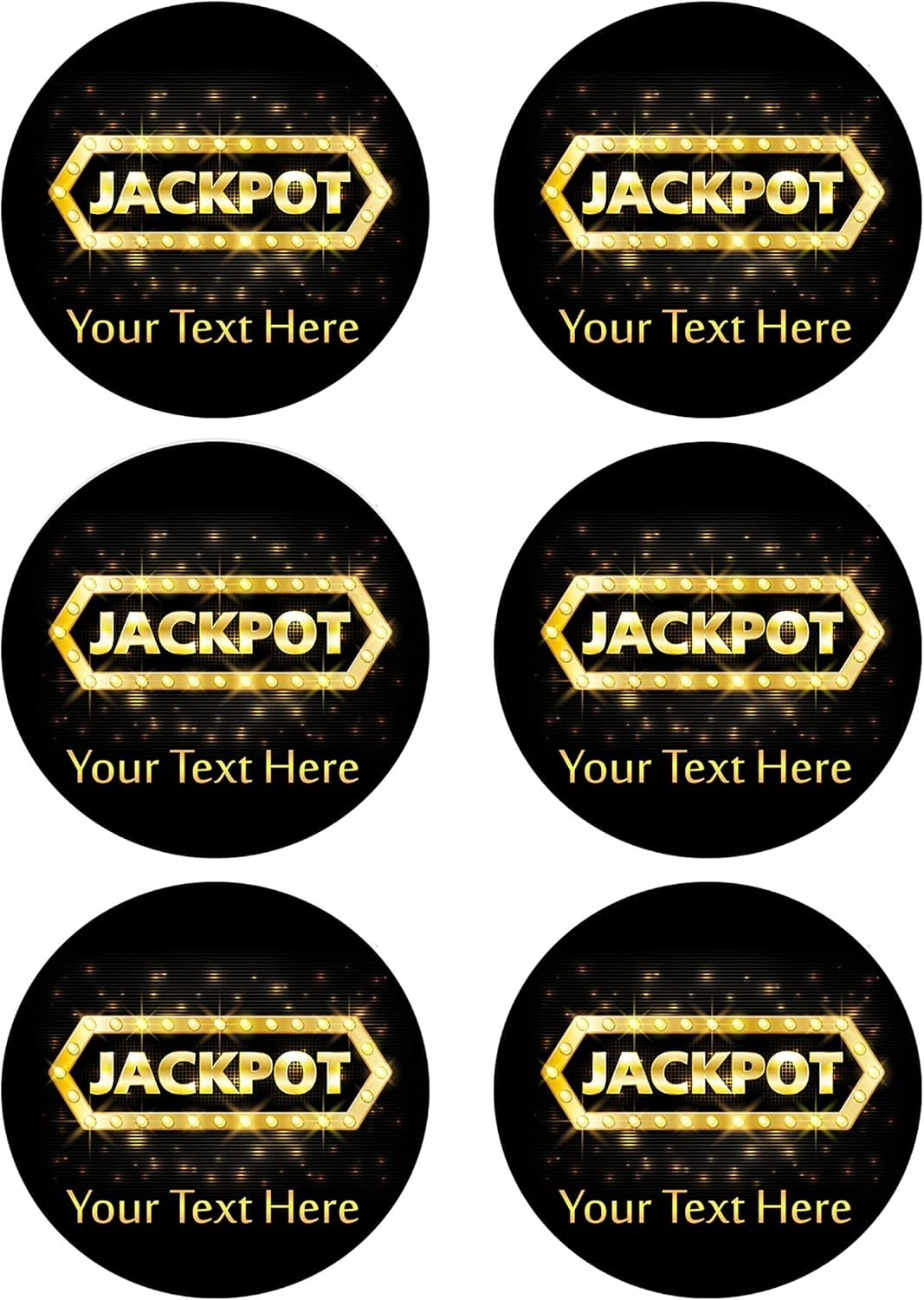 casino lotto label - Edible Cupcake Toppers - 3.25" cupcake (6 pieces ...