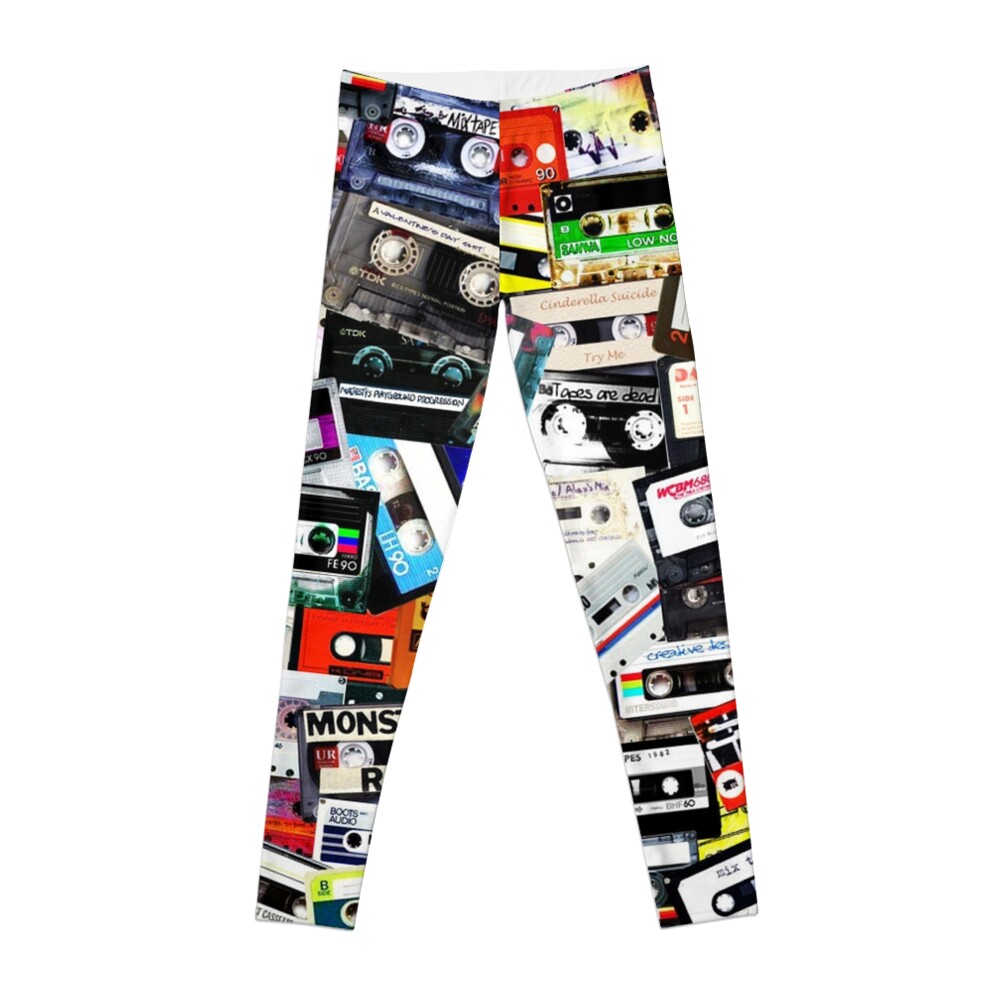 cassette tape Leggings sporty woman gym sports shirts gym sport legging ...