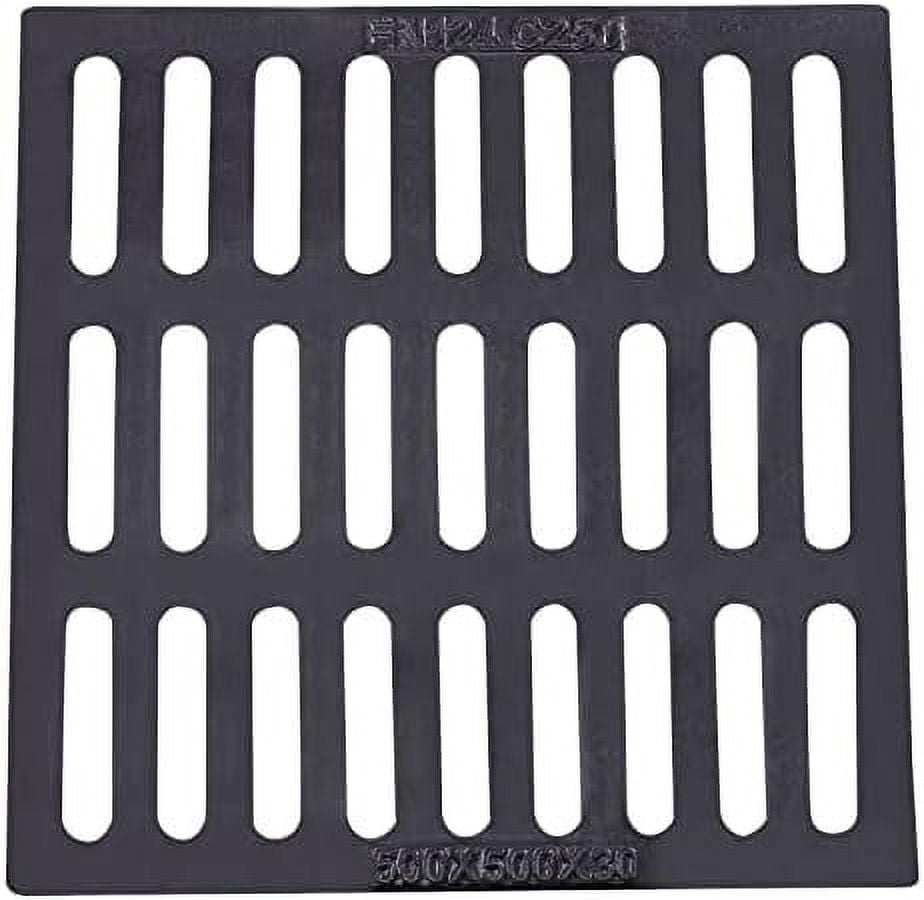 Cast Iron Drain Grate, 19.7 x19.7 Outdoor Drain Cover, Durable Heavy ...