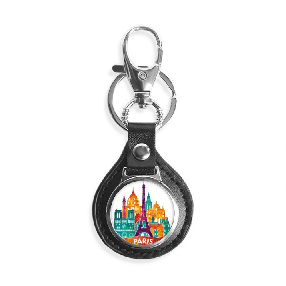 castle paris france eiffel tower key link chain keyholder finder hook ...