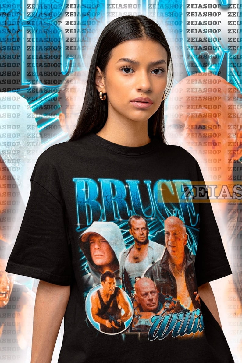 casual everyday t-shirt, BRUCE WILLIS 90s Shirt - Bruce Willis - Bruce ...