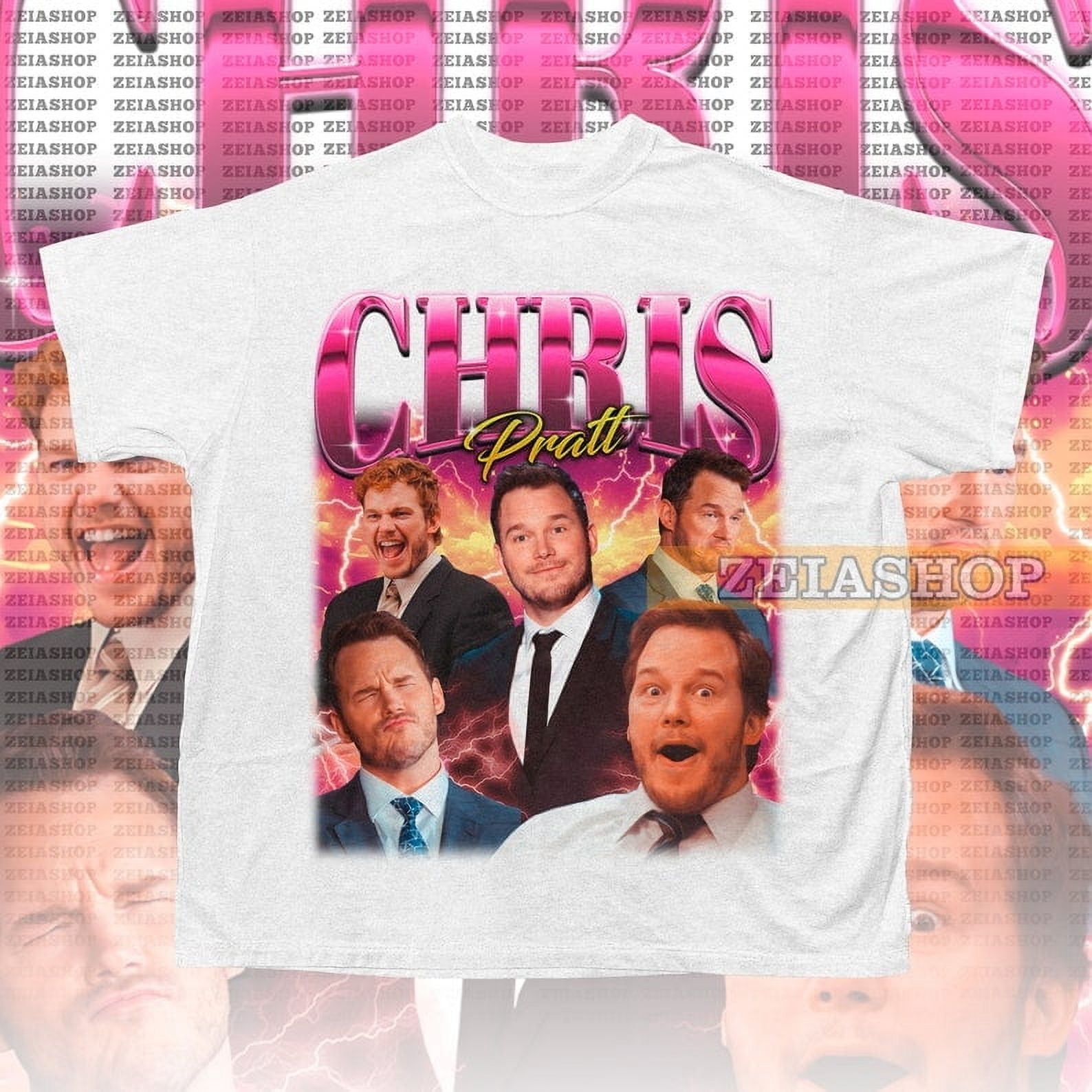 casual everyday t-shirt, Chris Pratt 90s Tee, Chris Pratt Rap Shirt ...