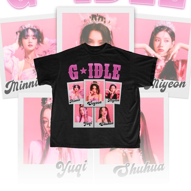 casual everyday t-shirt, Gidle Collage Shirt - Gidle Kpop - Gidle Fan ...