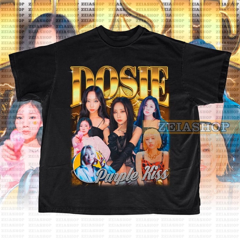 casual everyday t-shirt, Purple Kiss Dosie Kpop Shirt - Purple Kiss ...