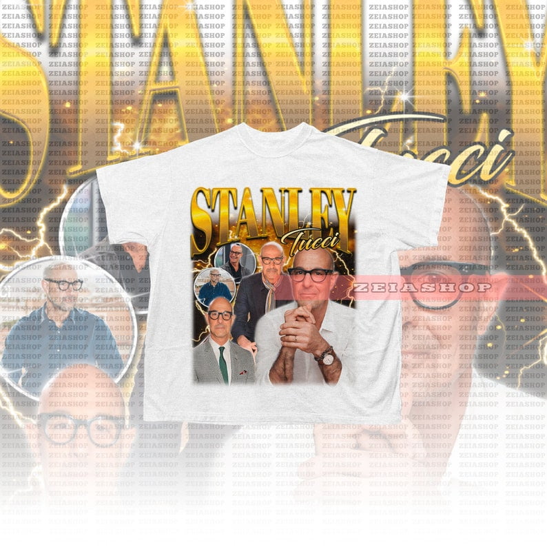 casual everyday t-shirt, Stanley Tucci Shirt - Stanley Tucci - Stanley Tucci Fan Merch - Stanley ...