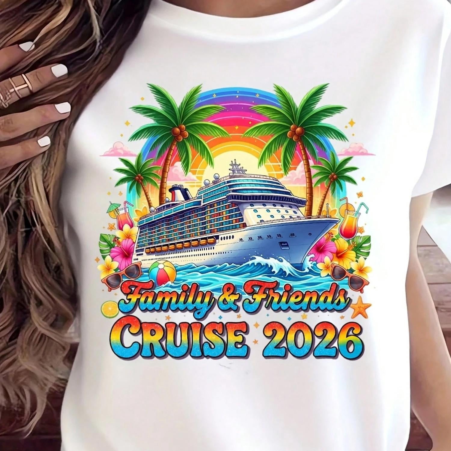 casual woMens t shirt showcasing A1 Print that cruise 2026 with images ...