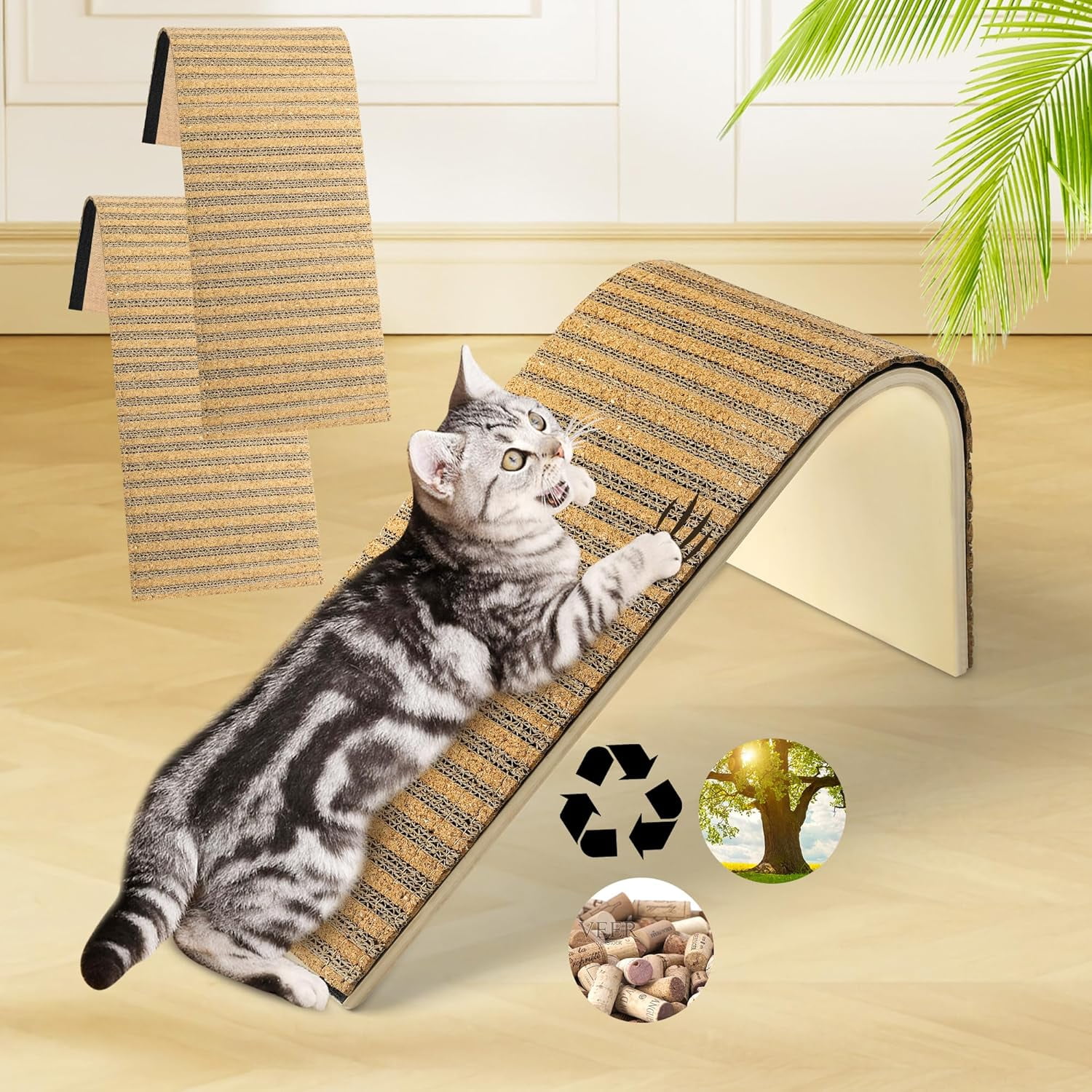 cat Scratching Post-Cat Scratching Pad with Corkcat beds for Indoor ...