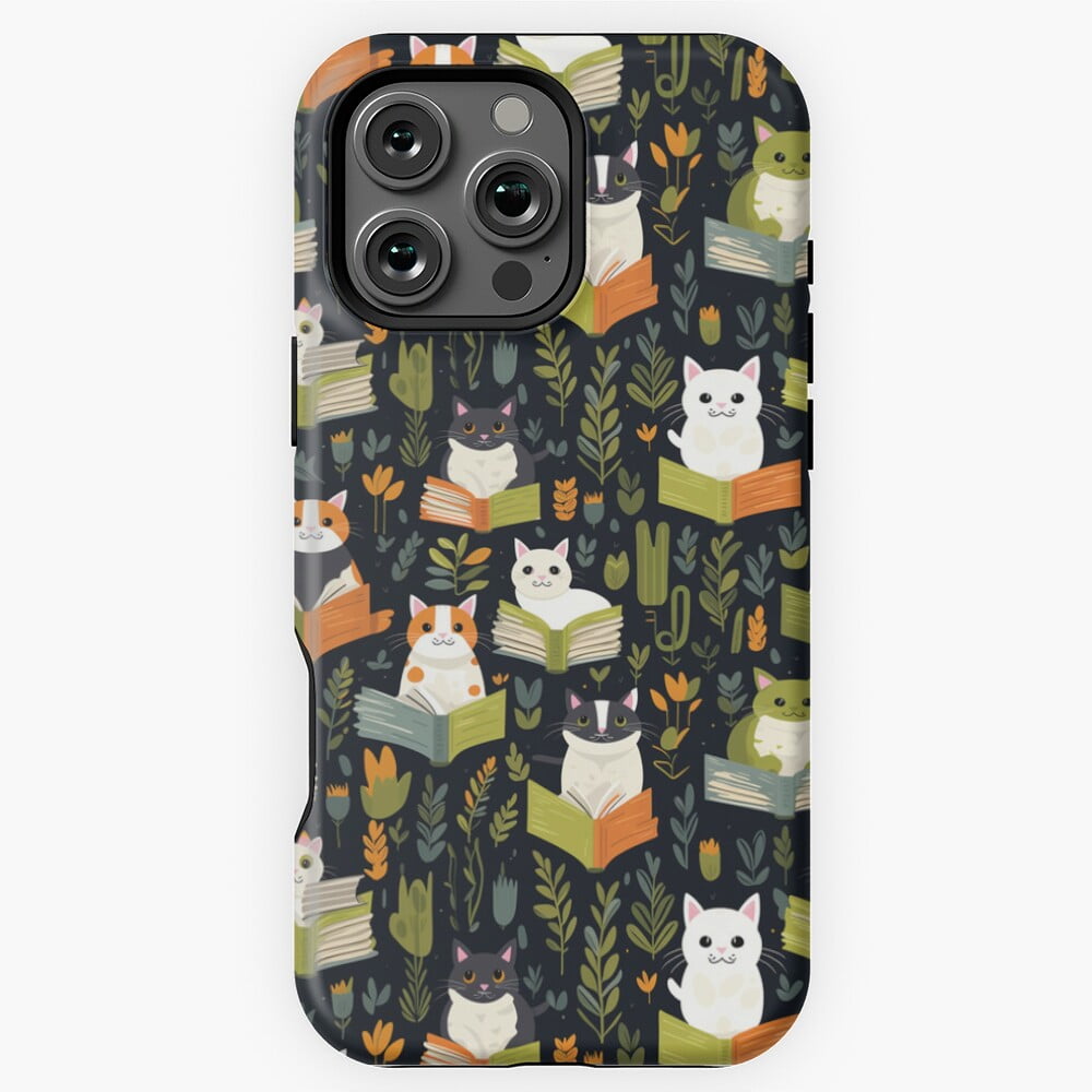 cat book Phone Case for iPhone 16 15 14 13 12 11 Pro Max M5909528 ...
