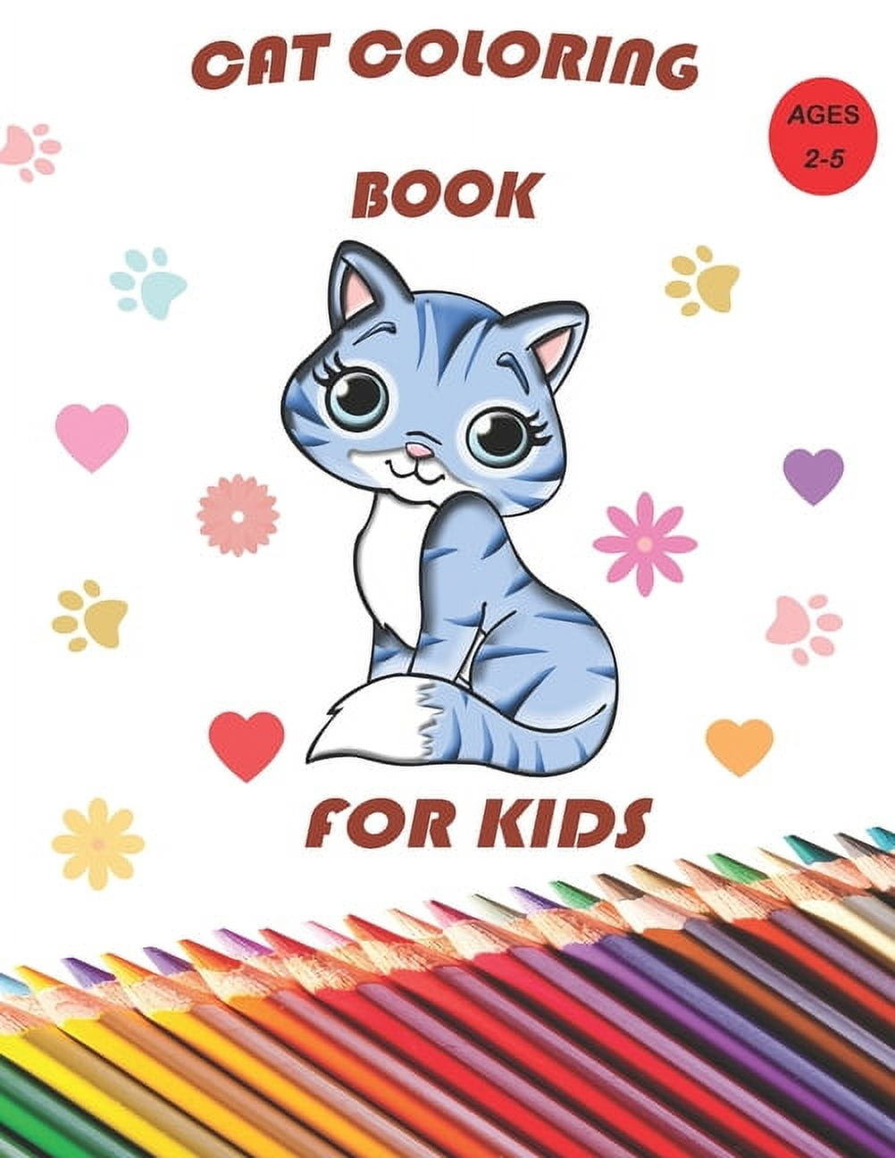 cat coloring book for kids: cute cat coloring pages for kids, cat ...
