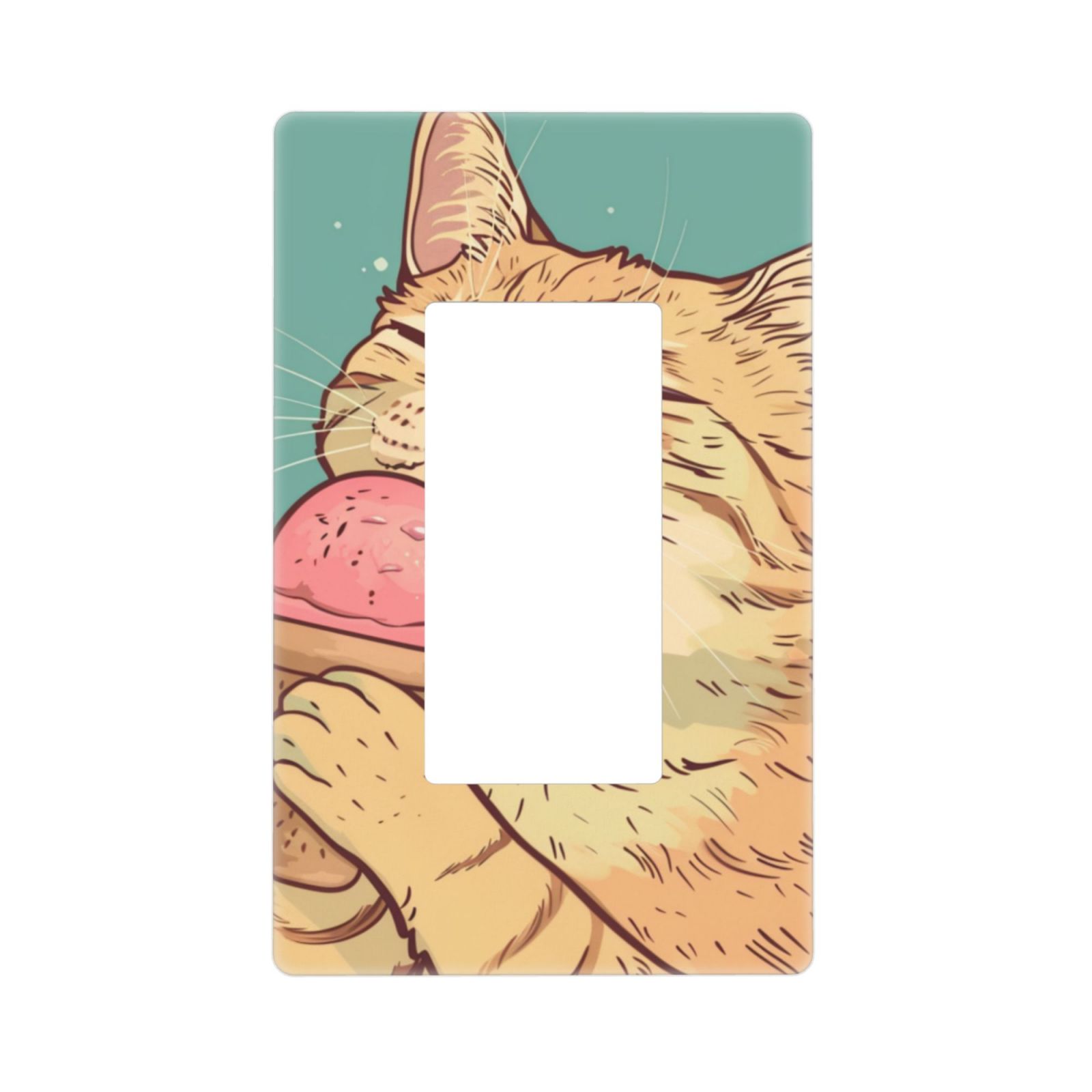 cat cute Switch Cover Decorative Wall Plate / 1-Gang Screwless ...