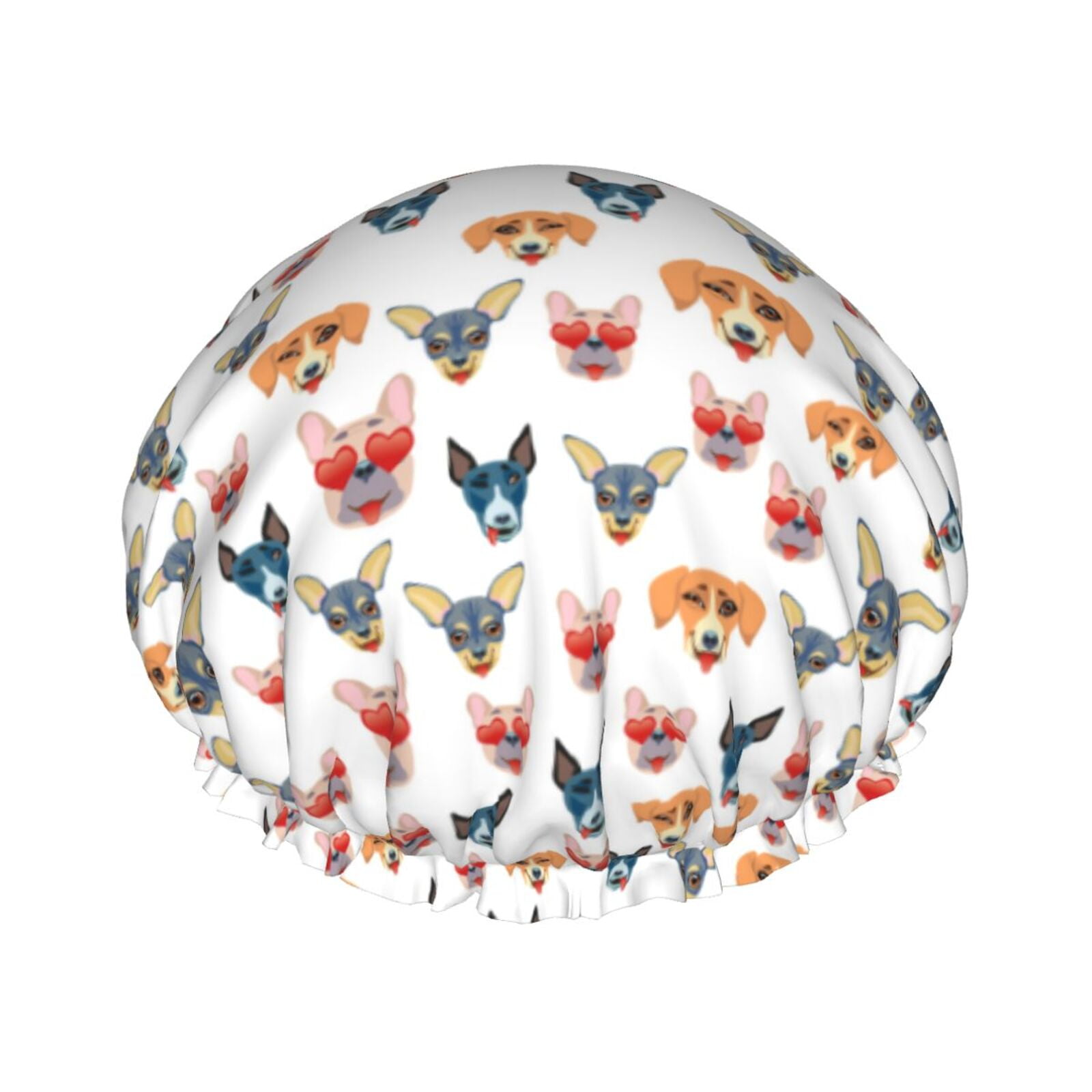 cat dog head Shower Cap, Reusable Bath Hair Hat for all Hair Lengths ...