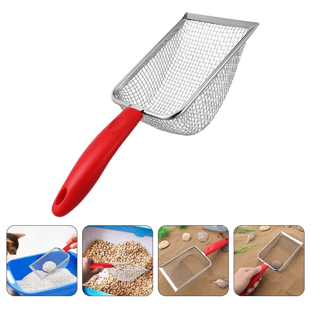 cat litter scoop mesh poop scoop for cat litter box metal shovel for ...
