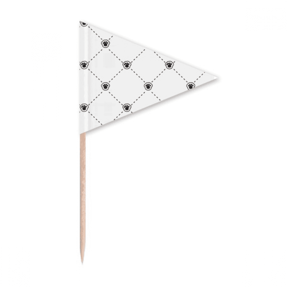 cat print square simple protect animal Toothpick Triangle Cupcake ...