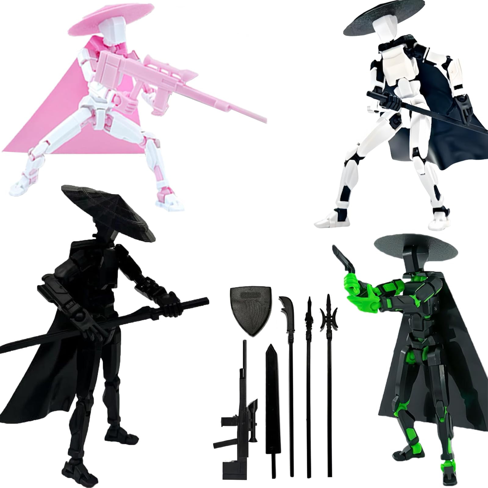 cbozimpr 4 Packs Titan 13 Action Figure Set Completed) 3D Printed ...