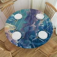 Vinyl Party Tablecloth 60in Round - Waterproof & Durable - Walmart.com