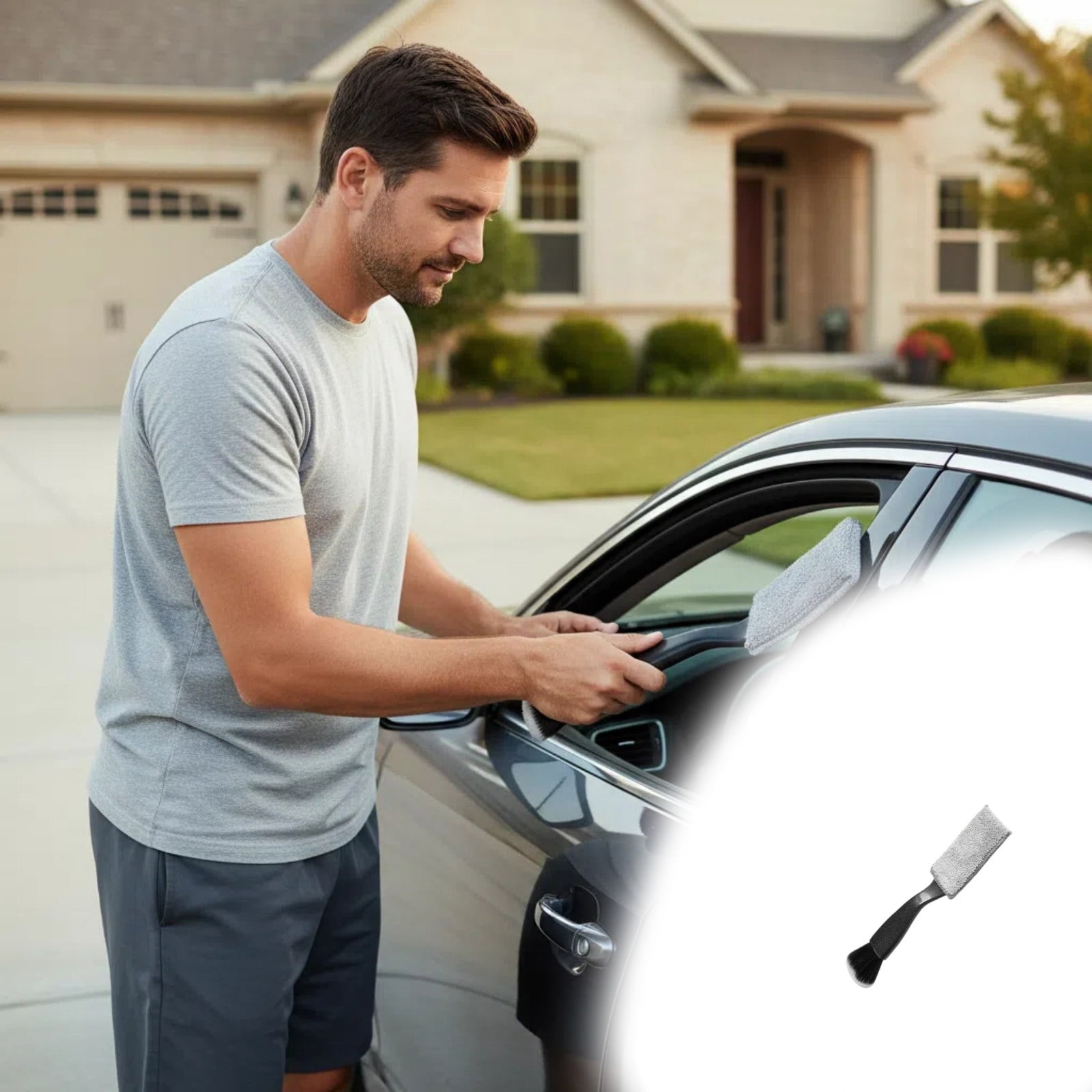 cbzote -Function Vehicle Interior Cleaning Brush with Interchangeable ...