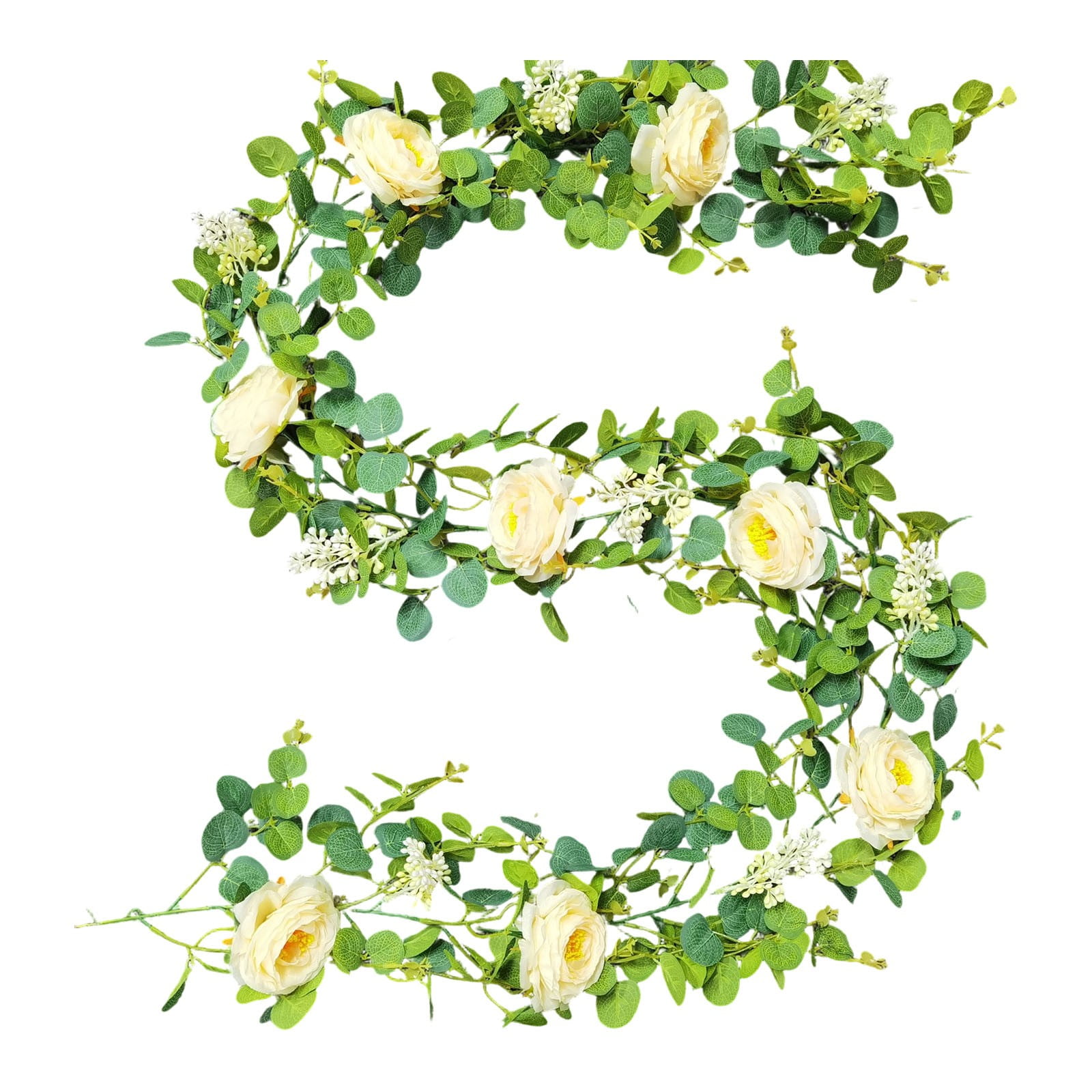cbzote Green Vines And Champagne Roses Combination for Wedding Parties ...