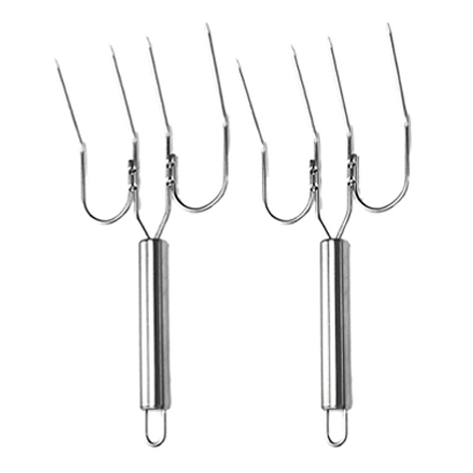 cbzote Stainless Steel Turkey and Roast Lifting Forks Set Heavy Duty ...