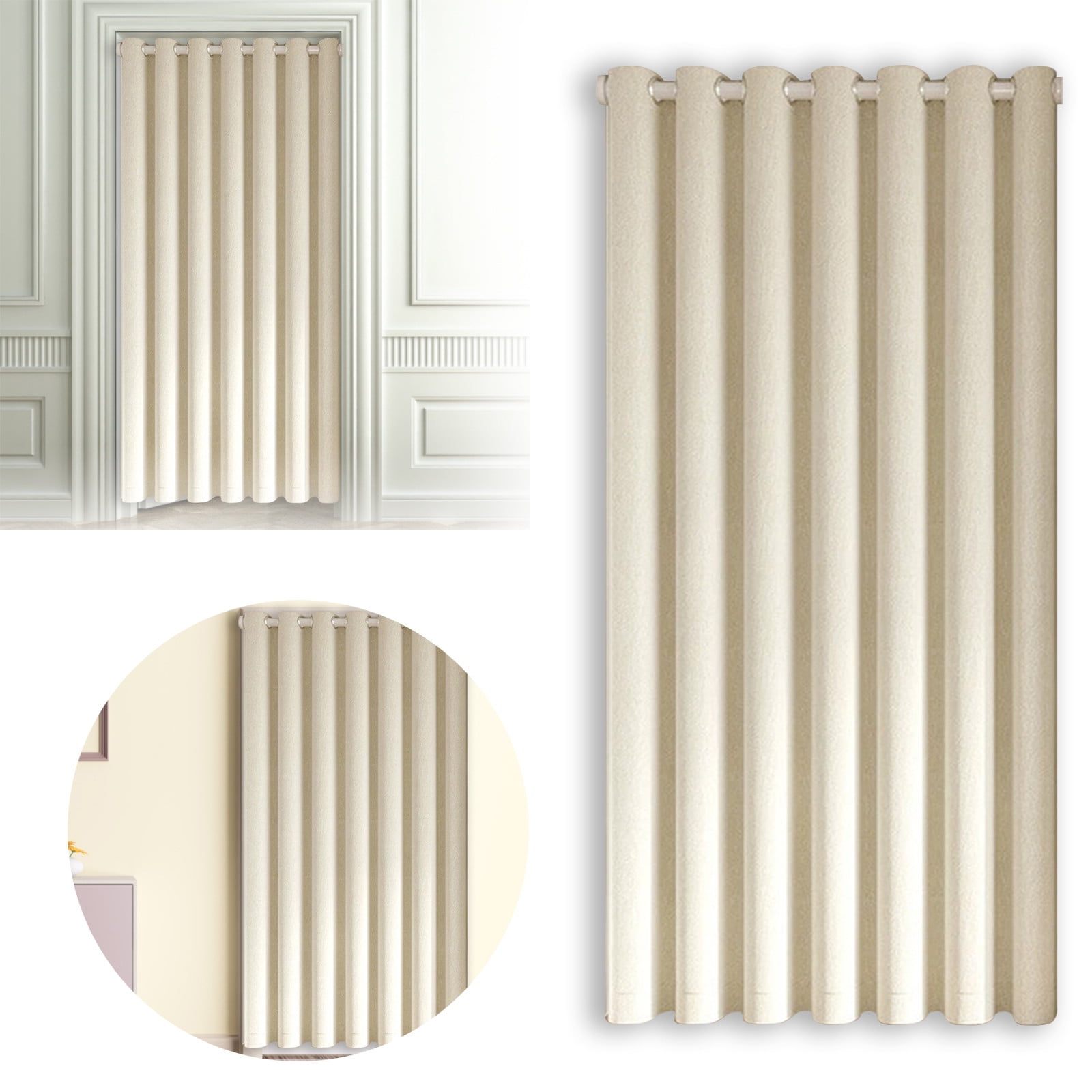 cbzote cbzote Modern Thermal Insulated Fabric Door Curtain Privacy ...