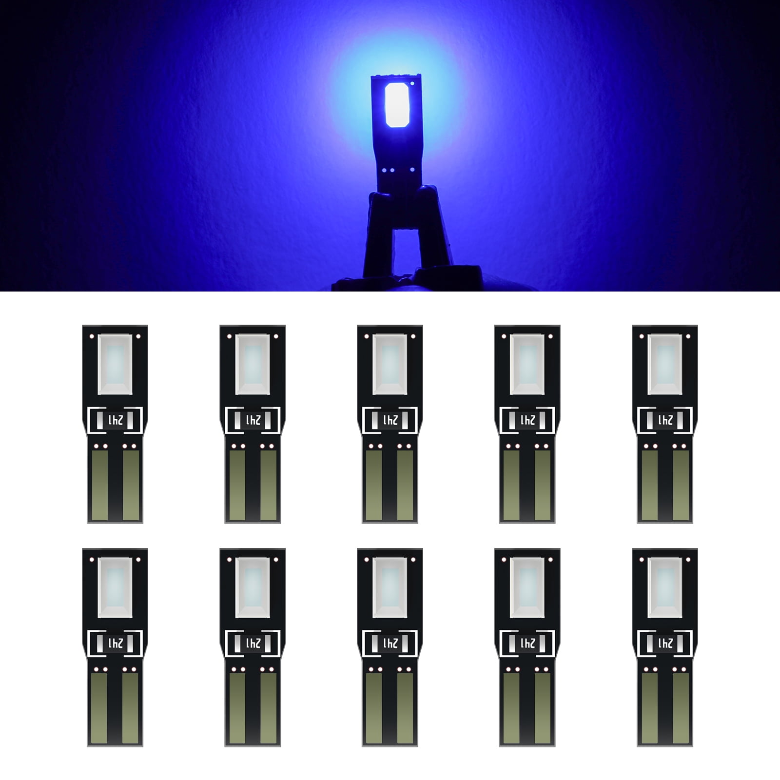 cciyu 10x T5 2-5630-SMD Blue Instrument Lights Car Dashboard Dash ...