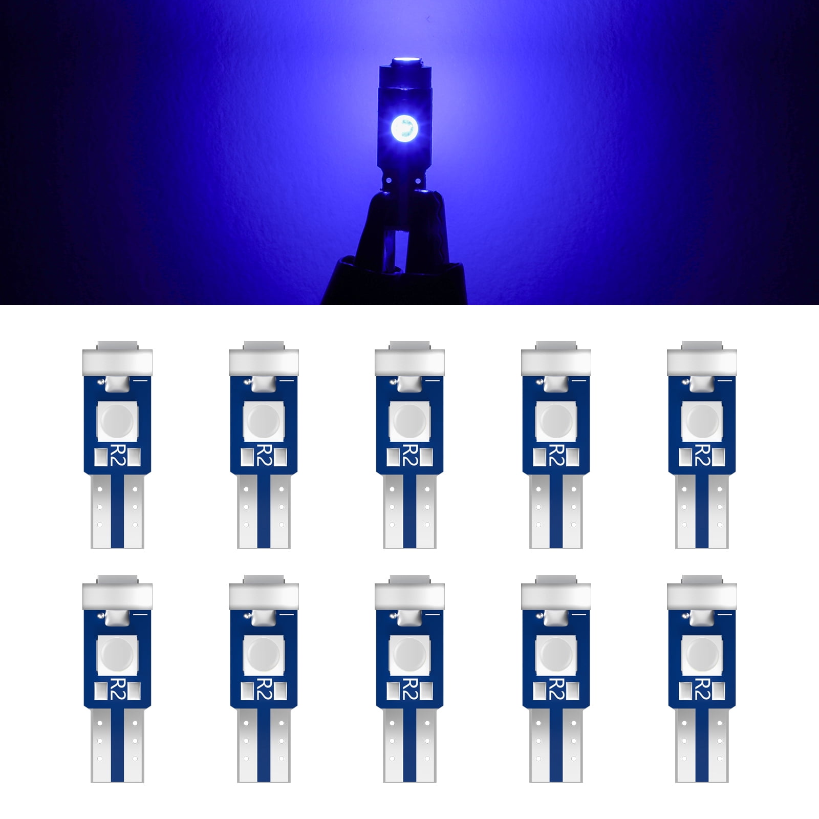 cciyu 10x T5 3-3030-SMD Blue Instrument Lights Dashboard Lights ...