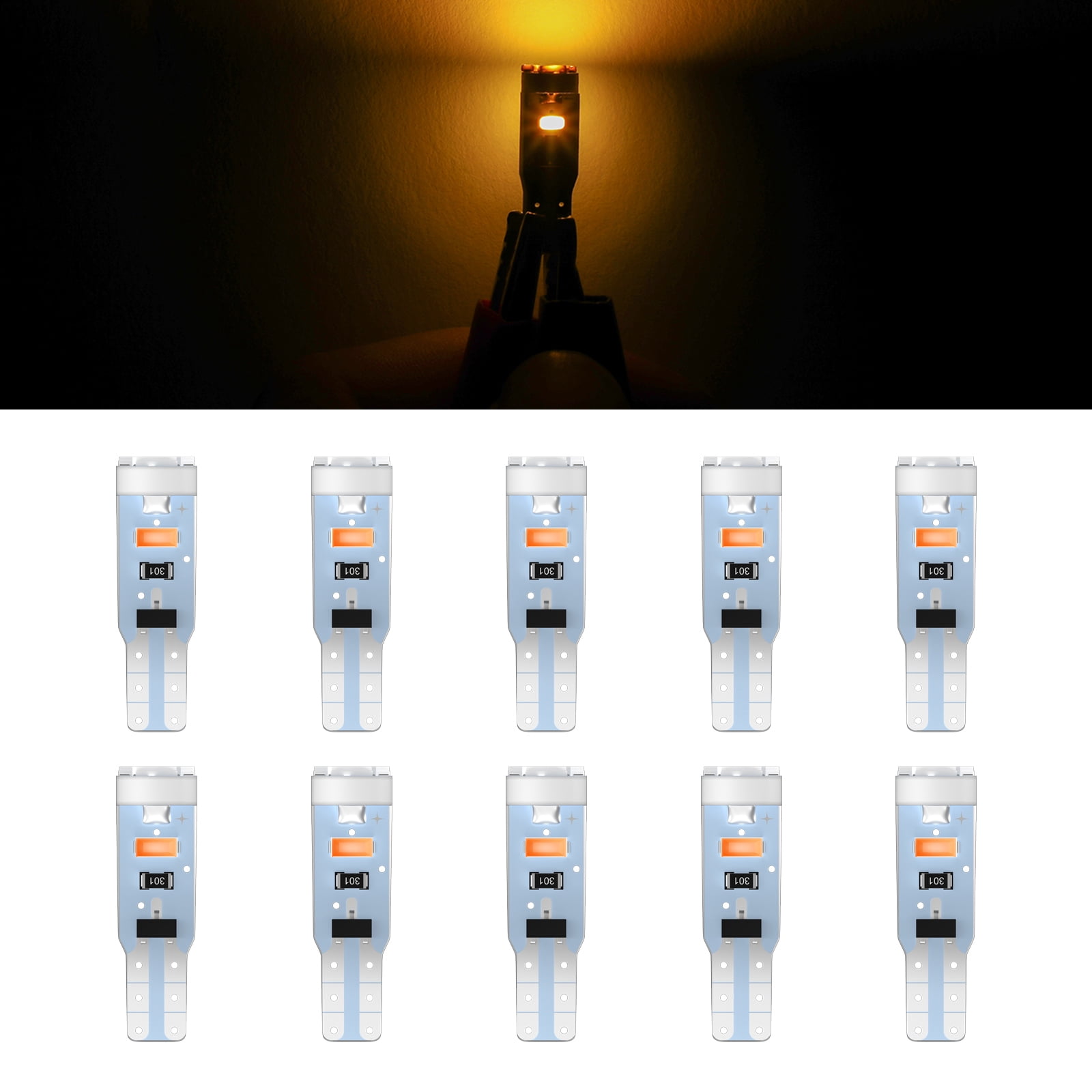 cciyu 10x T5 5-3014-SMD Orange Instrument Lights Instrument Cluster ...