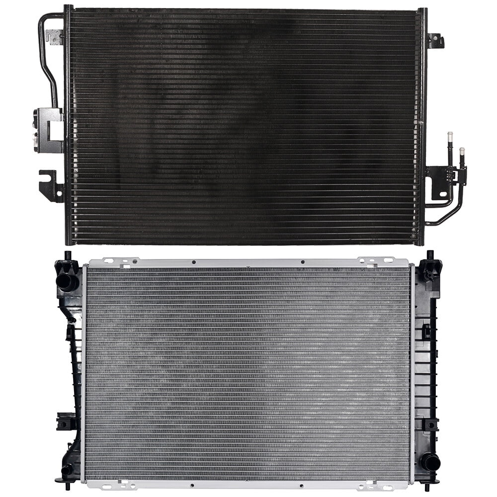 cciyu 3675 Condenser and 13040 Radiator Replacement for 2008-2012 for ...