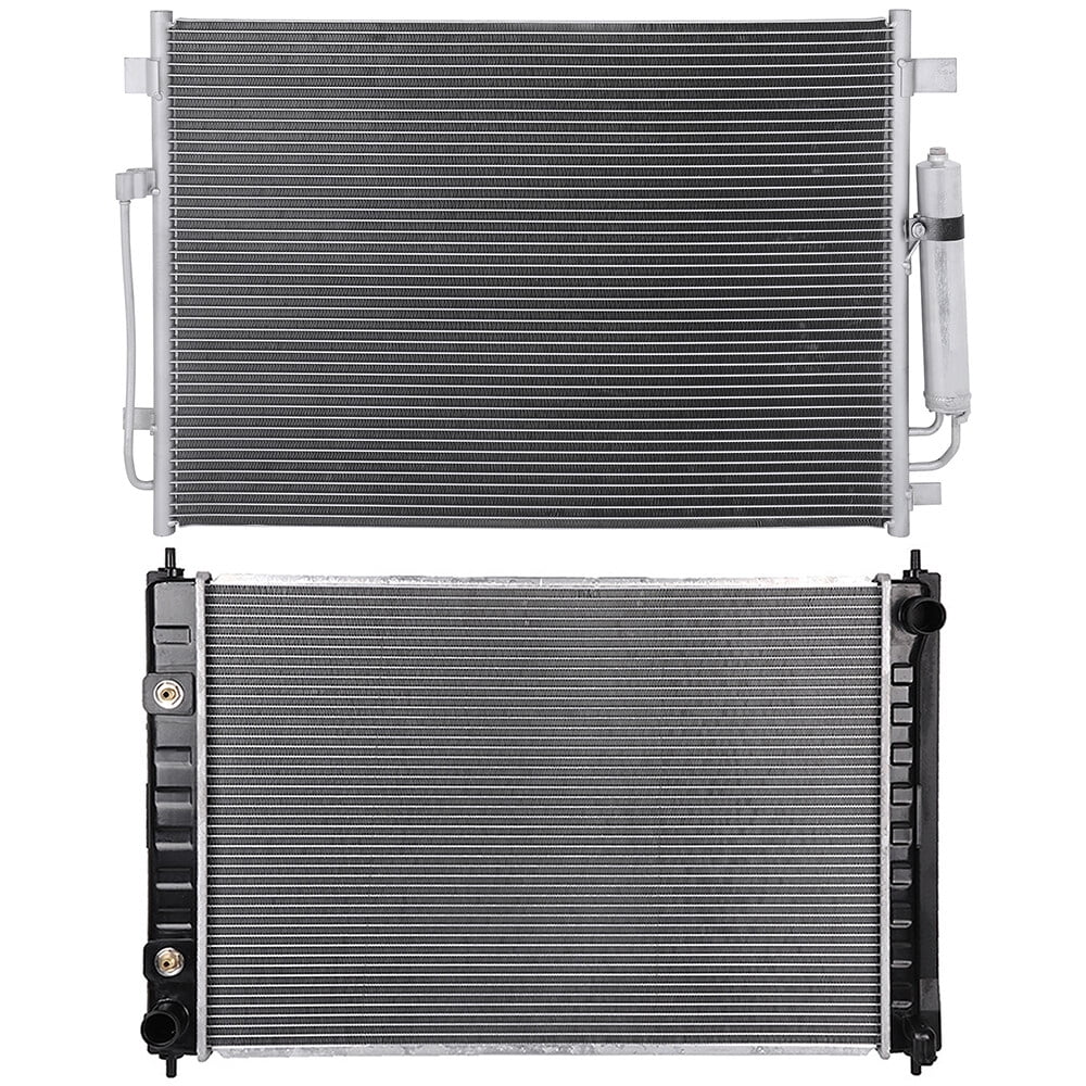 cciyu 3774 Condenser and 13039 Radiator Replacement for 2009-2014 for ...