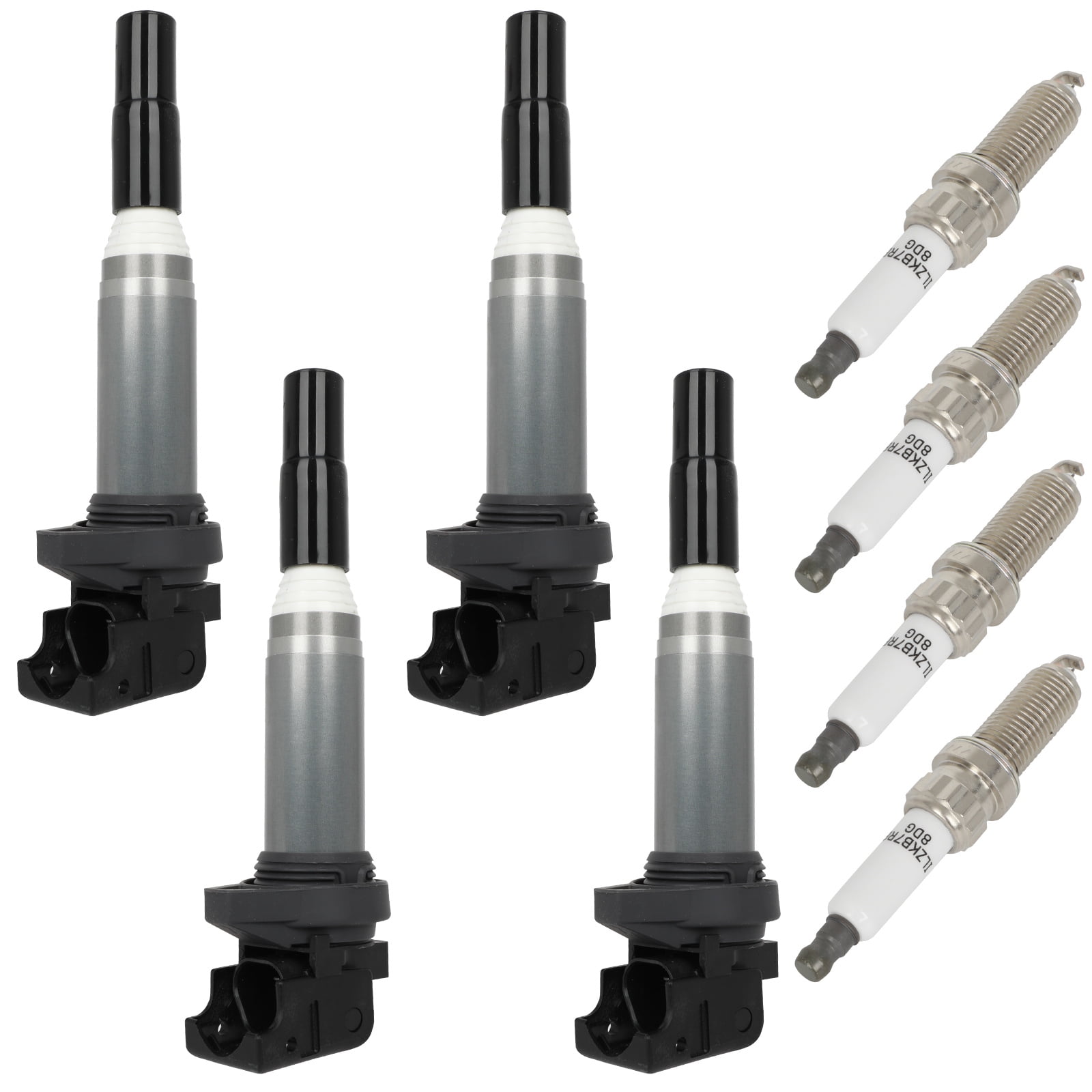 cciyu 4 ignition coils wilth 4 iridium Spark Plugs UF598 Compatible for ...