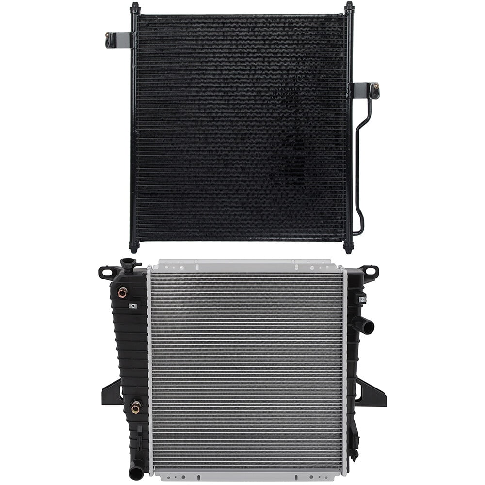 cciyu 4821 Condenser and 1728 Radiator Replacement for 1997-2001 for ...