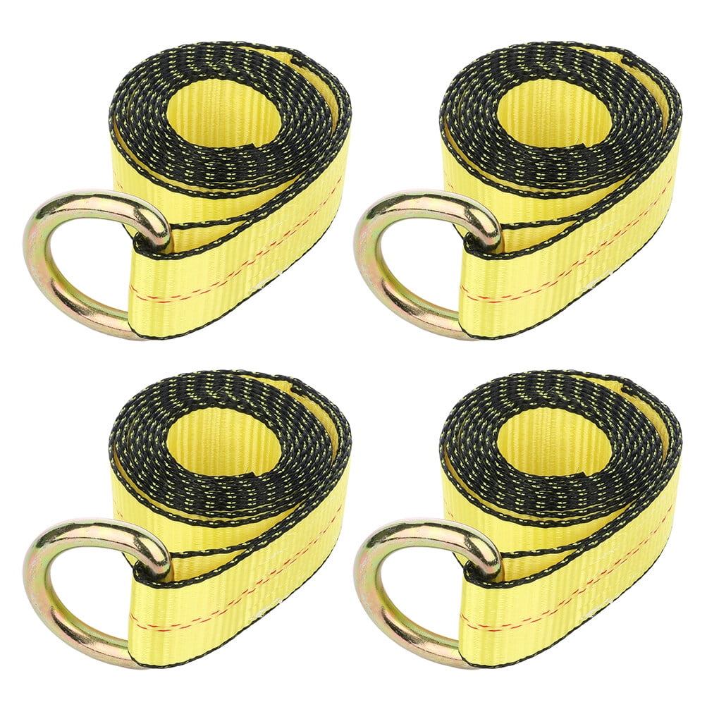 cciyu 4PCS 2in. x 8ft Yellow Lasso Tow Straps Wheel Lift Straps Webbing ...