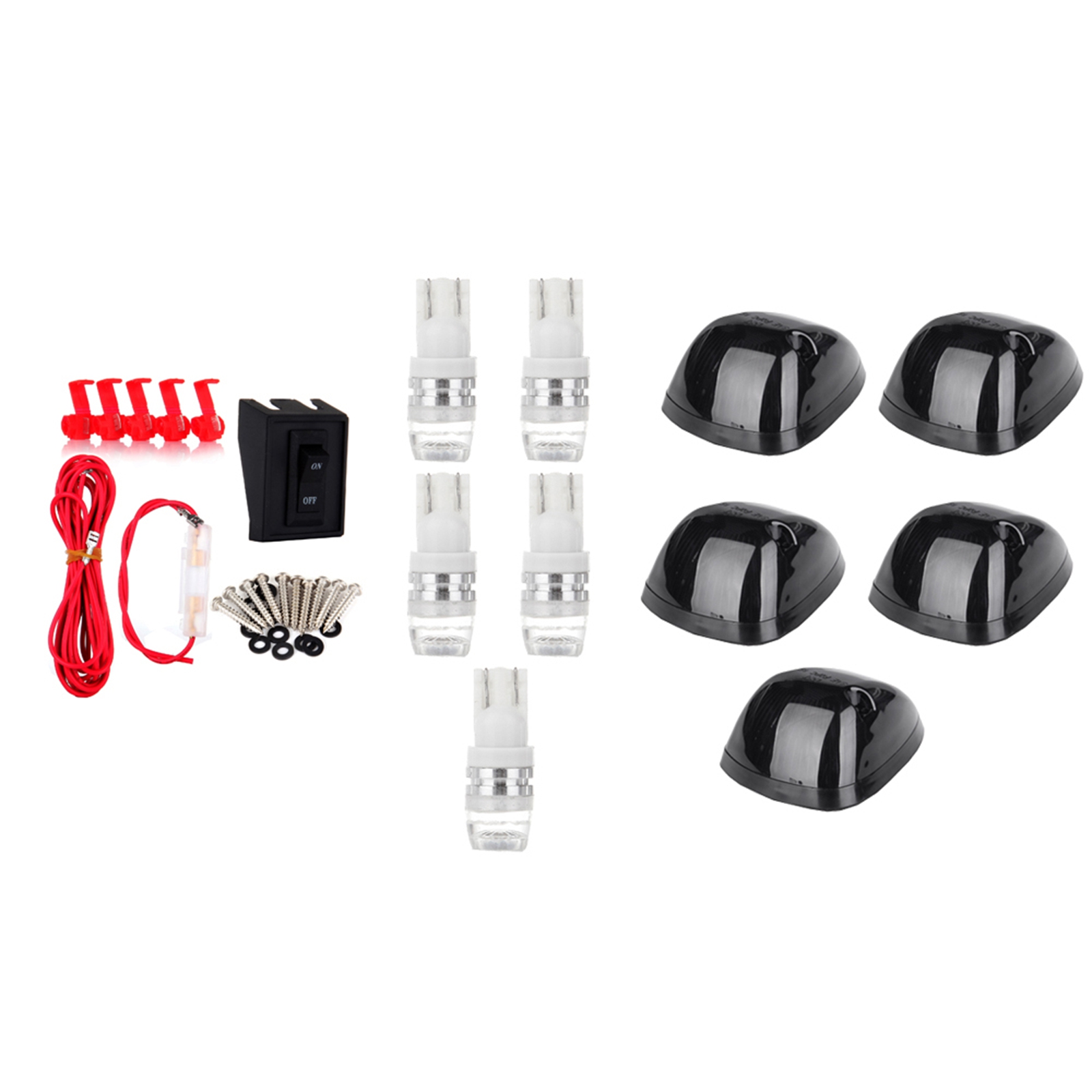 cciyu 5x Amber Cab Roof Marker Lights LED Cab Clearance Lights Assembly ...