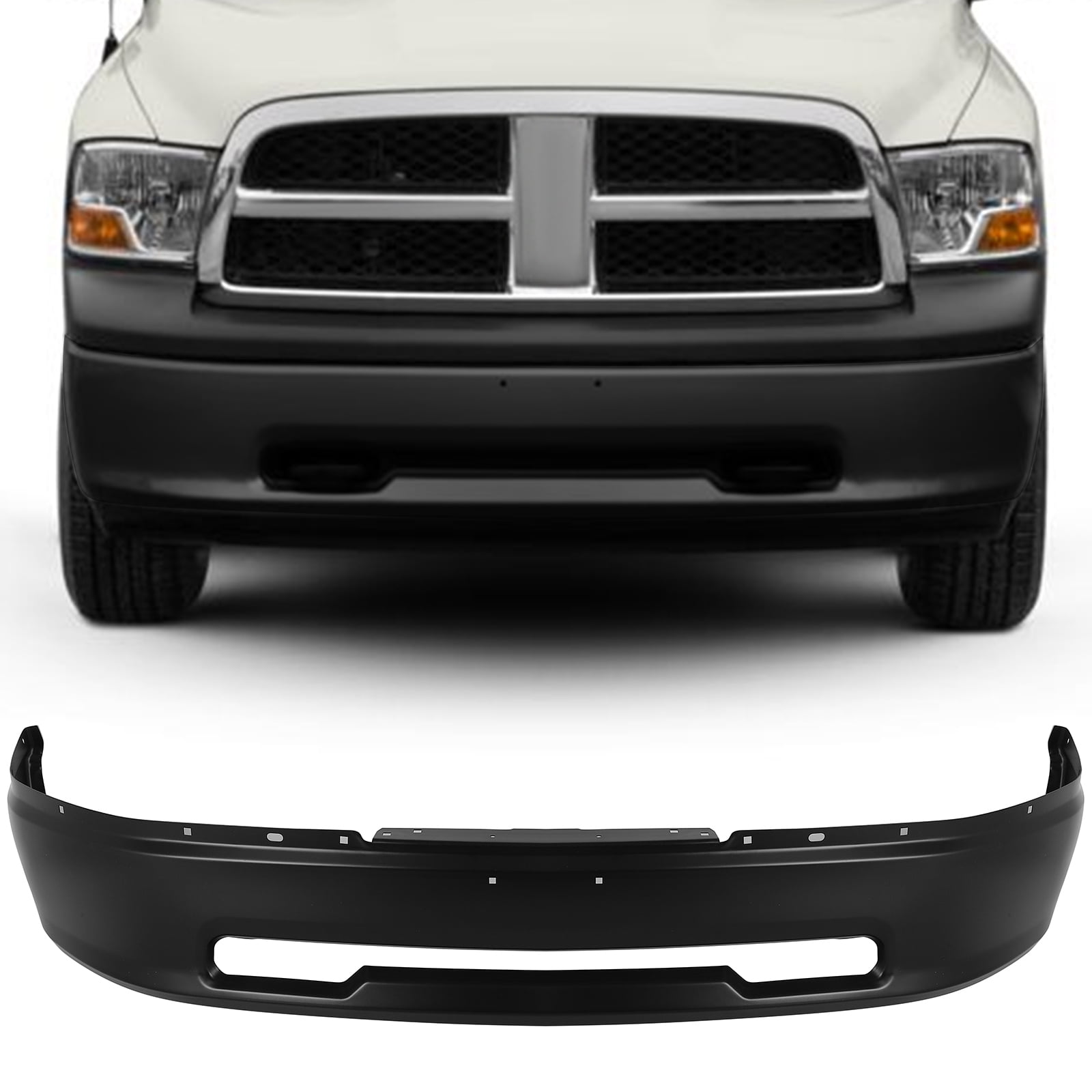 cciyu Black Steel Front Bumper Face Bar fit for Dodge Ram 1500 2009 ...