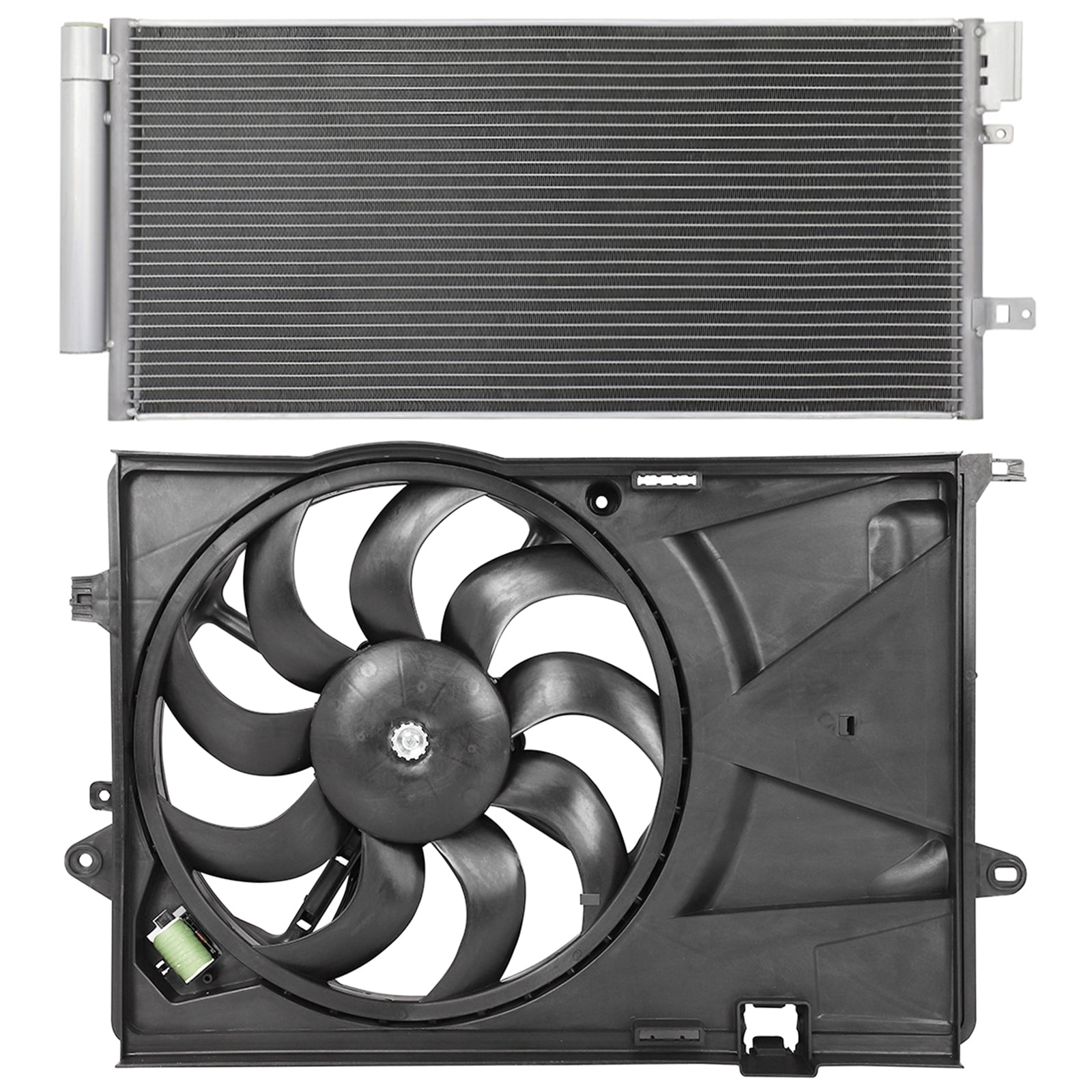 cciyu Engine Radiator Cooling Fan Assembly Radiator fit for 2012-2020 ...