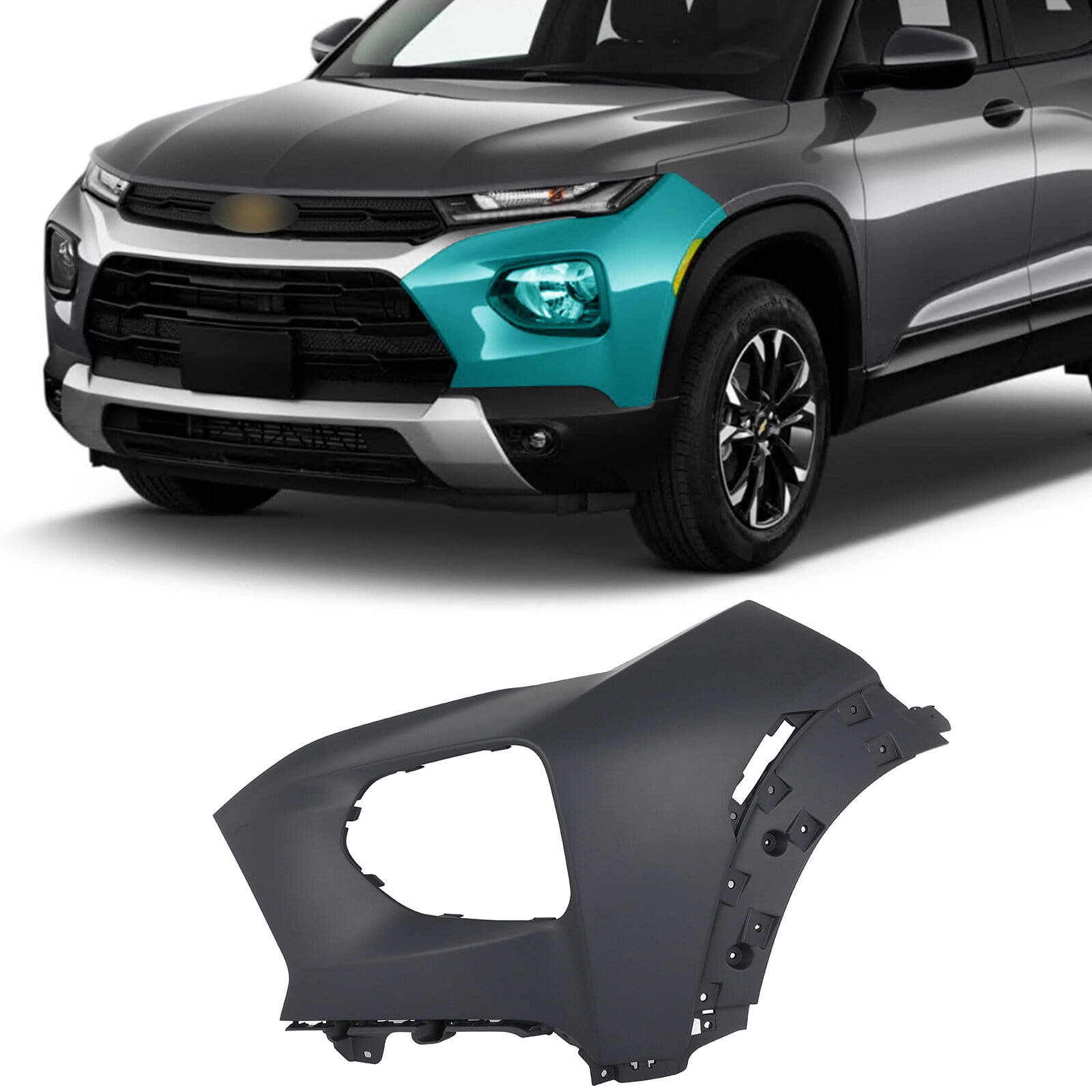 cciyu Front Bumper LHFascia fit for 2021-2022 for Chevrolet for ...